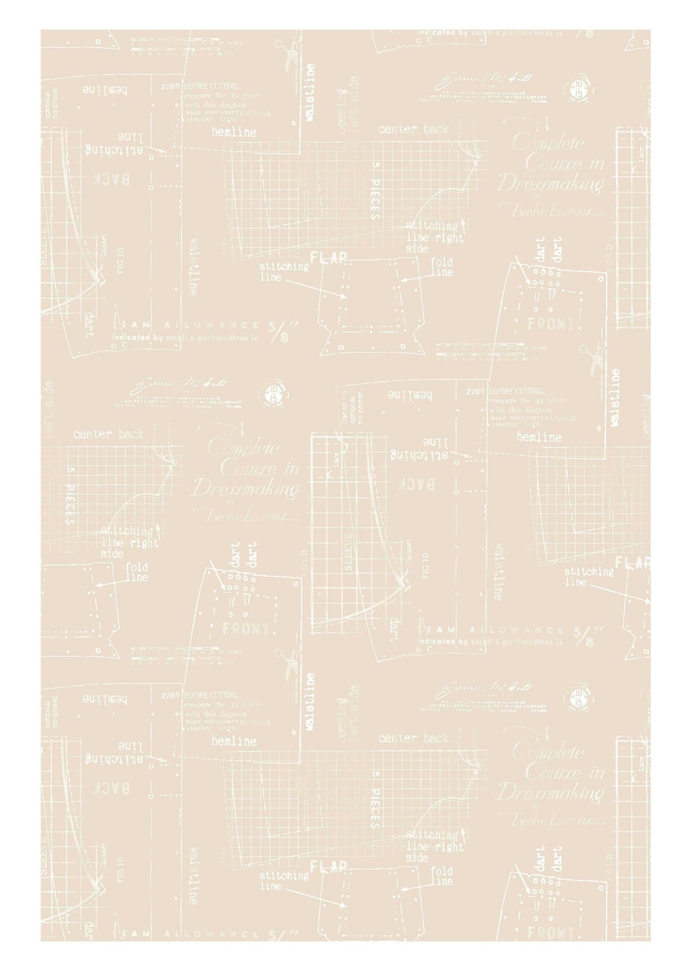 Papel pintado PATRÓN beige | Leroy Merlin