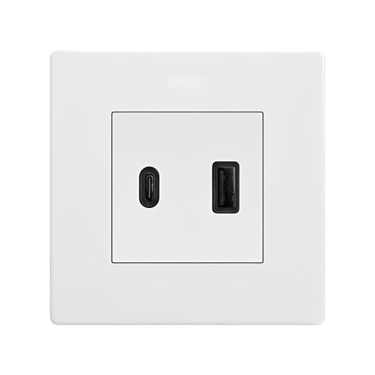 Toma de usb doble simon 27 blanco - BarChile