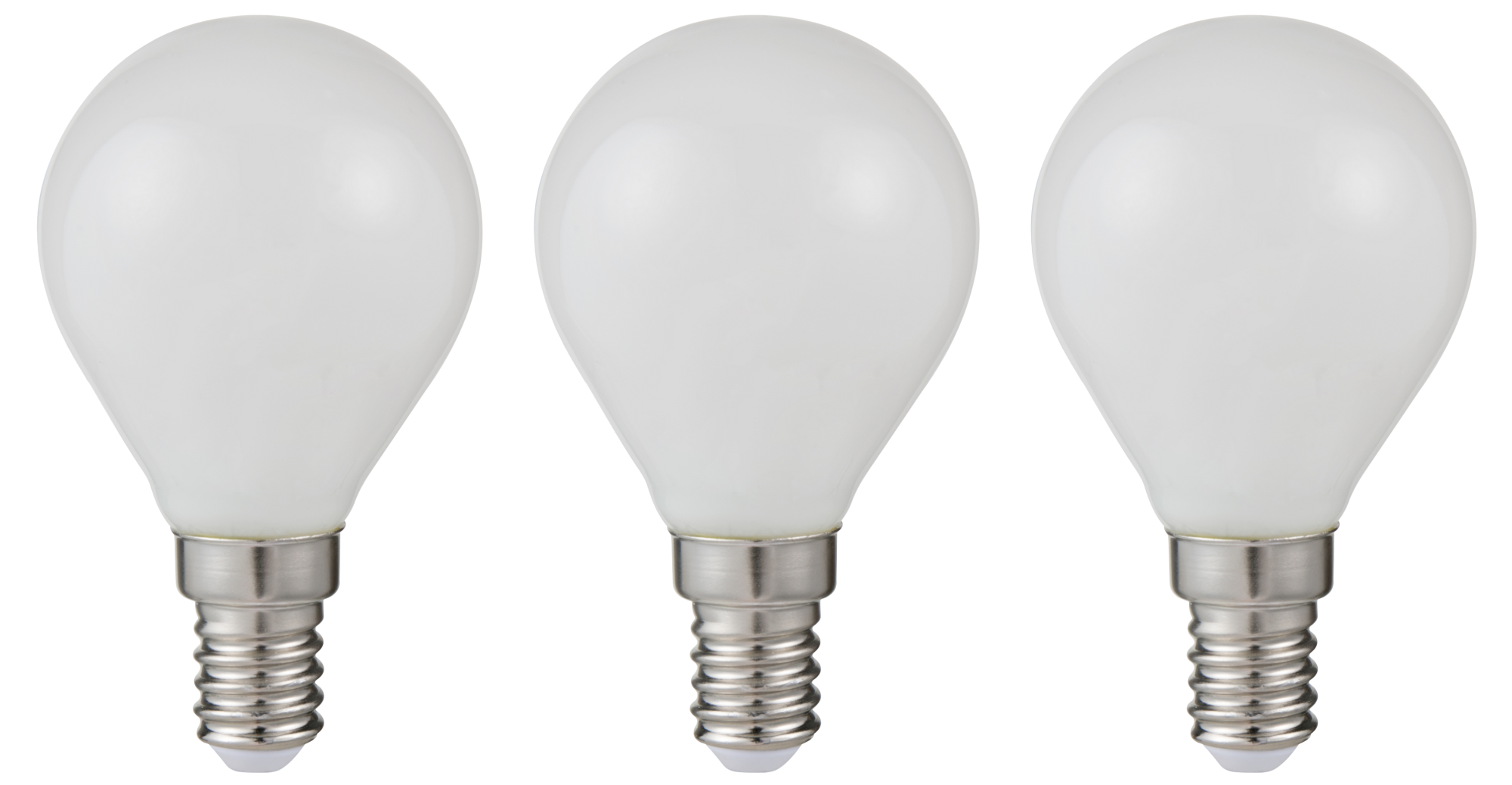 Pack de 3 bombillas LED LEXMAN esféricas E14 4.5W 4000K | Leroy Merlin