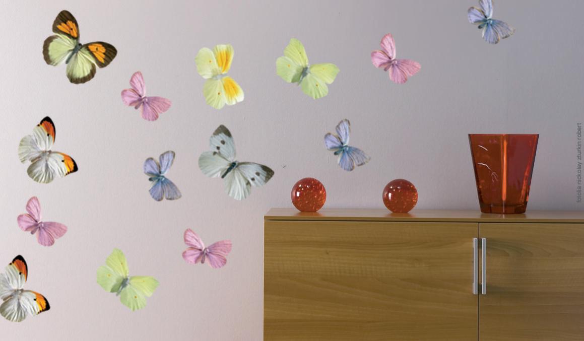 Lot de 2 Stickers décoratifs Papillons 48 cm x 34 cm | Leroy Merlin
