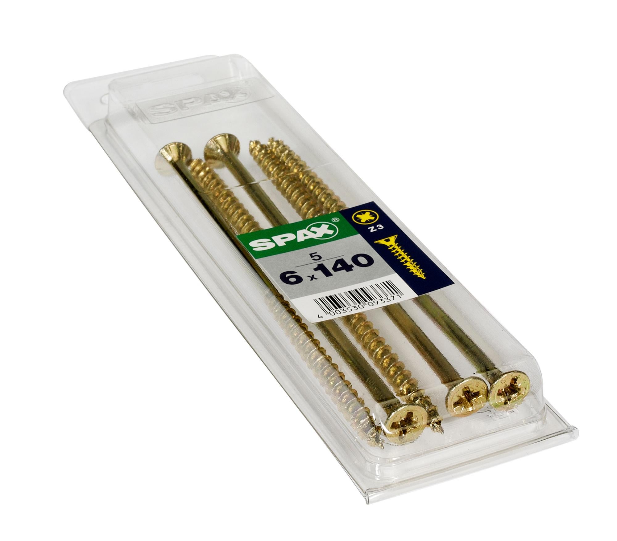5 vis acier tête plate pozidriv SPAX, Ø6 x L.140 mm | Leroy Merlin