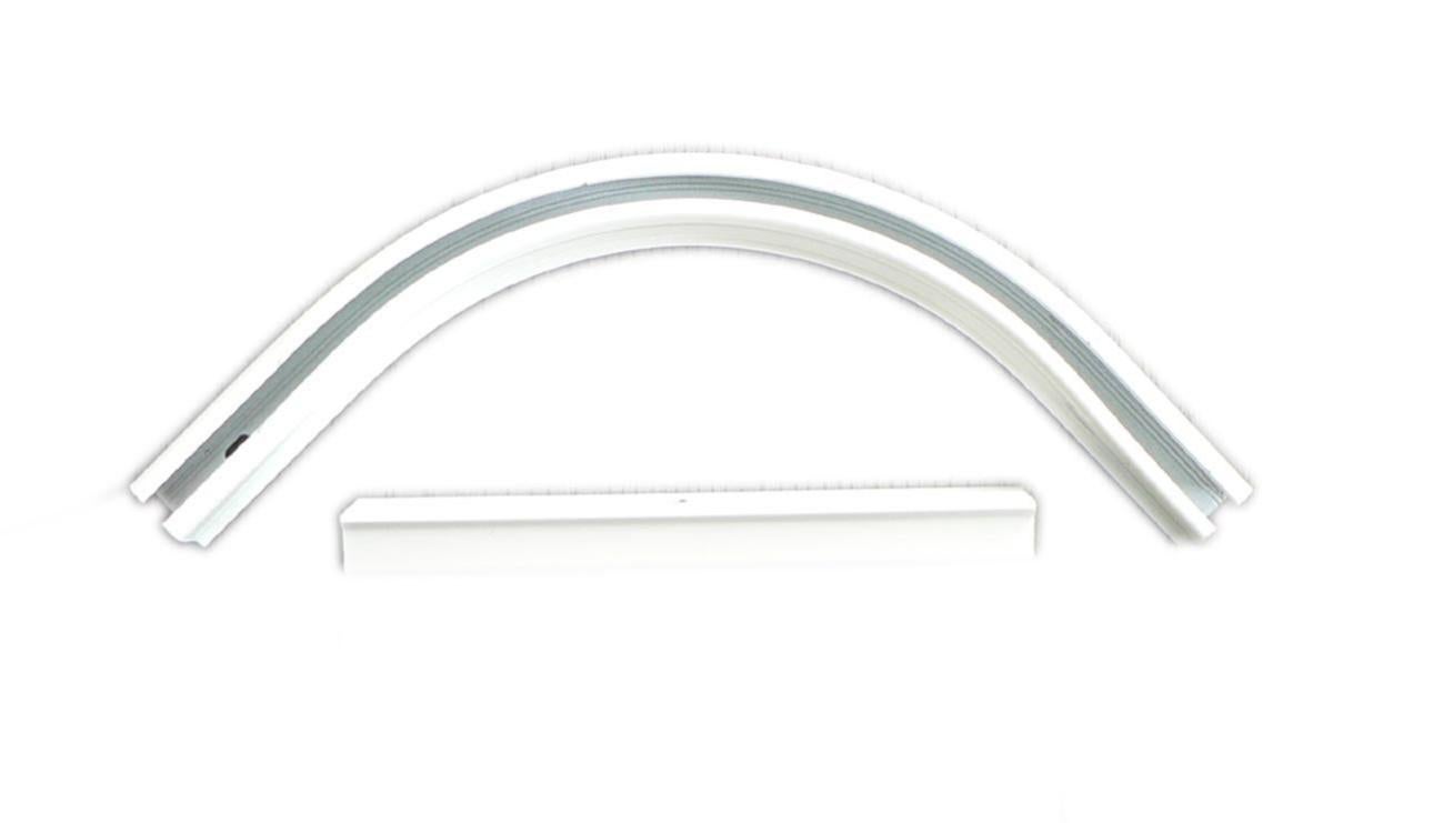 Kit coude et rejointeur en acier blanc Astuce rail, L.4 cm | Leroy Merlin