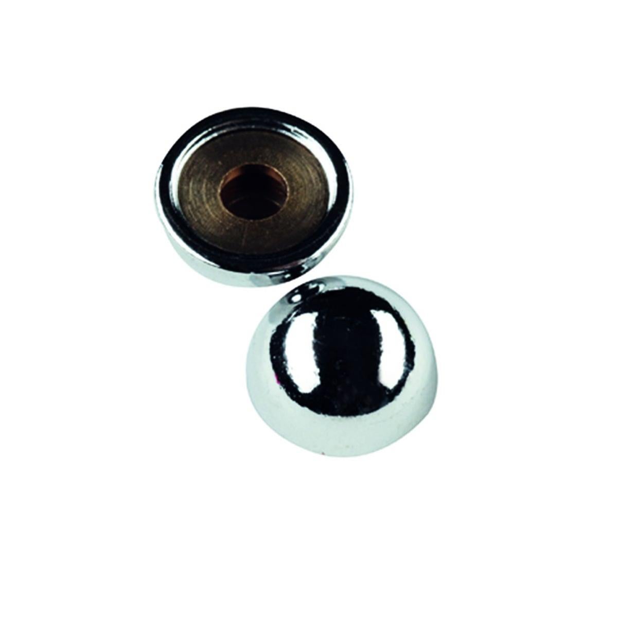 Lot de 4 cache-vis laiton tête ronde STANDERS, Diam.20 mm | Leroy Merlin