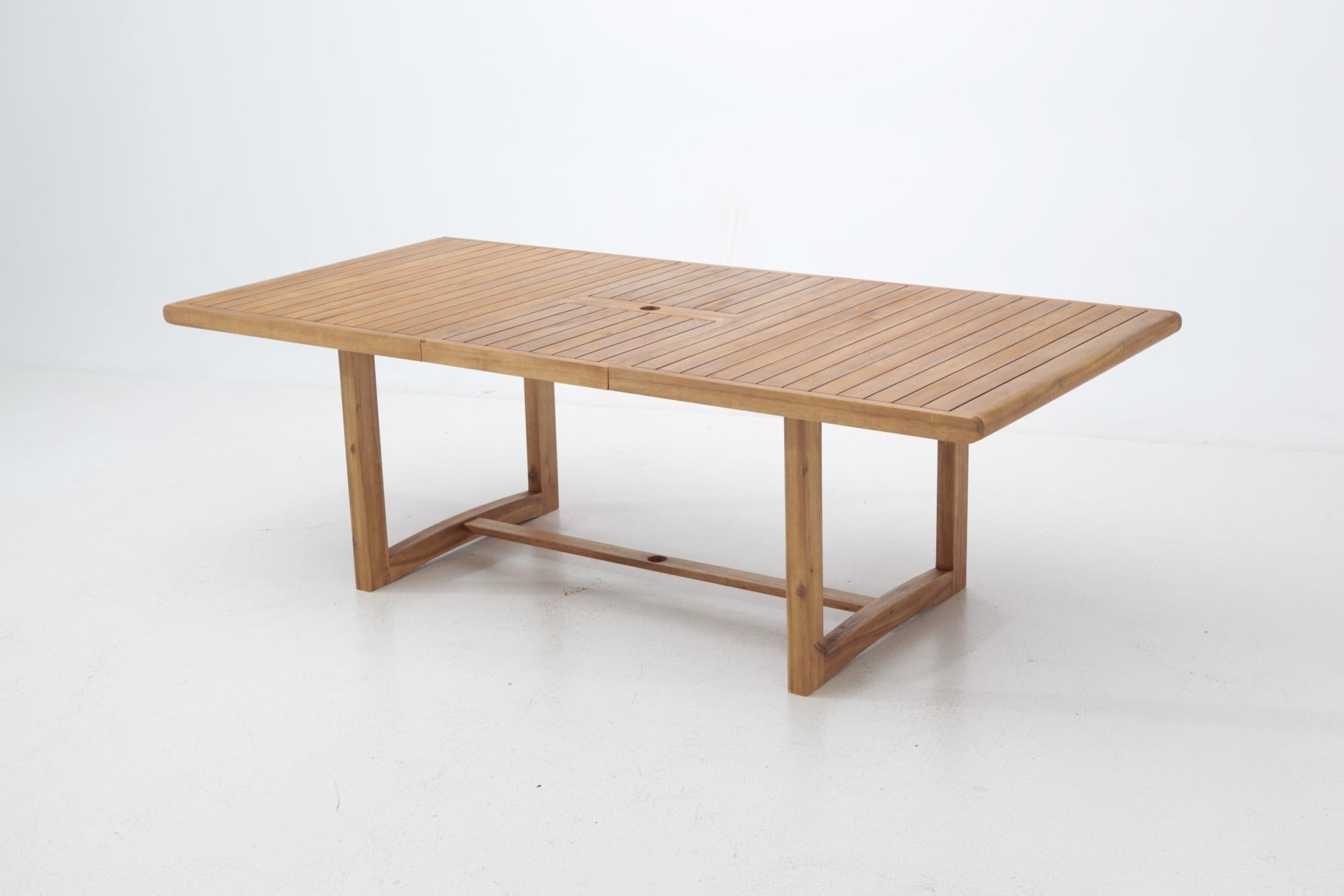 Table de jardin de repas NATERIAL Viena rectangulaire marron 6 ...