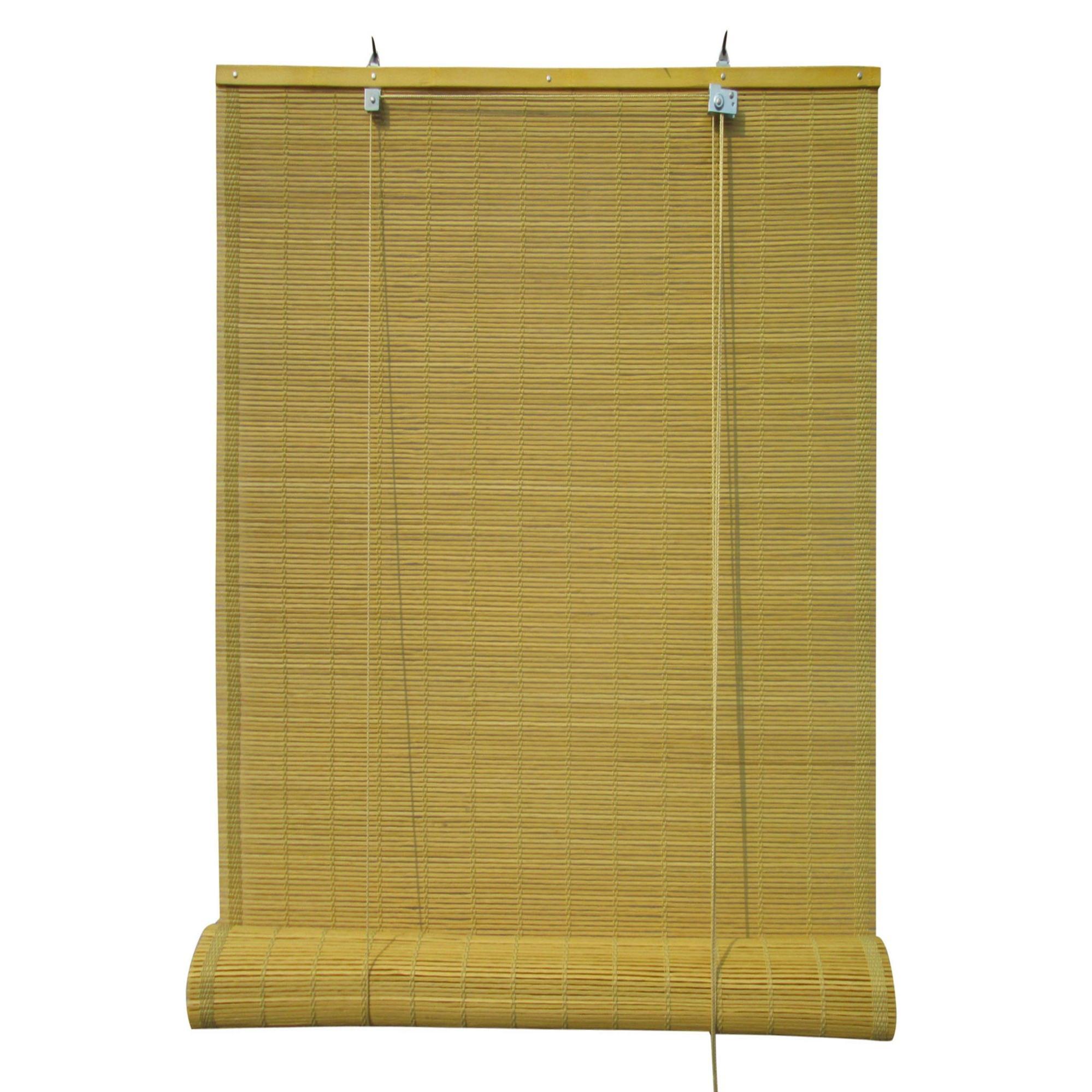 Persienne opaque enroulable intérieur Bambou djibf jaune, l.120 x H.230 ... Persienne opaque enroulable intérieur Bambou djibf jaune, l.120 x H.230 ...