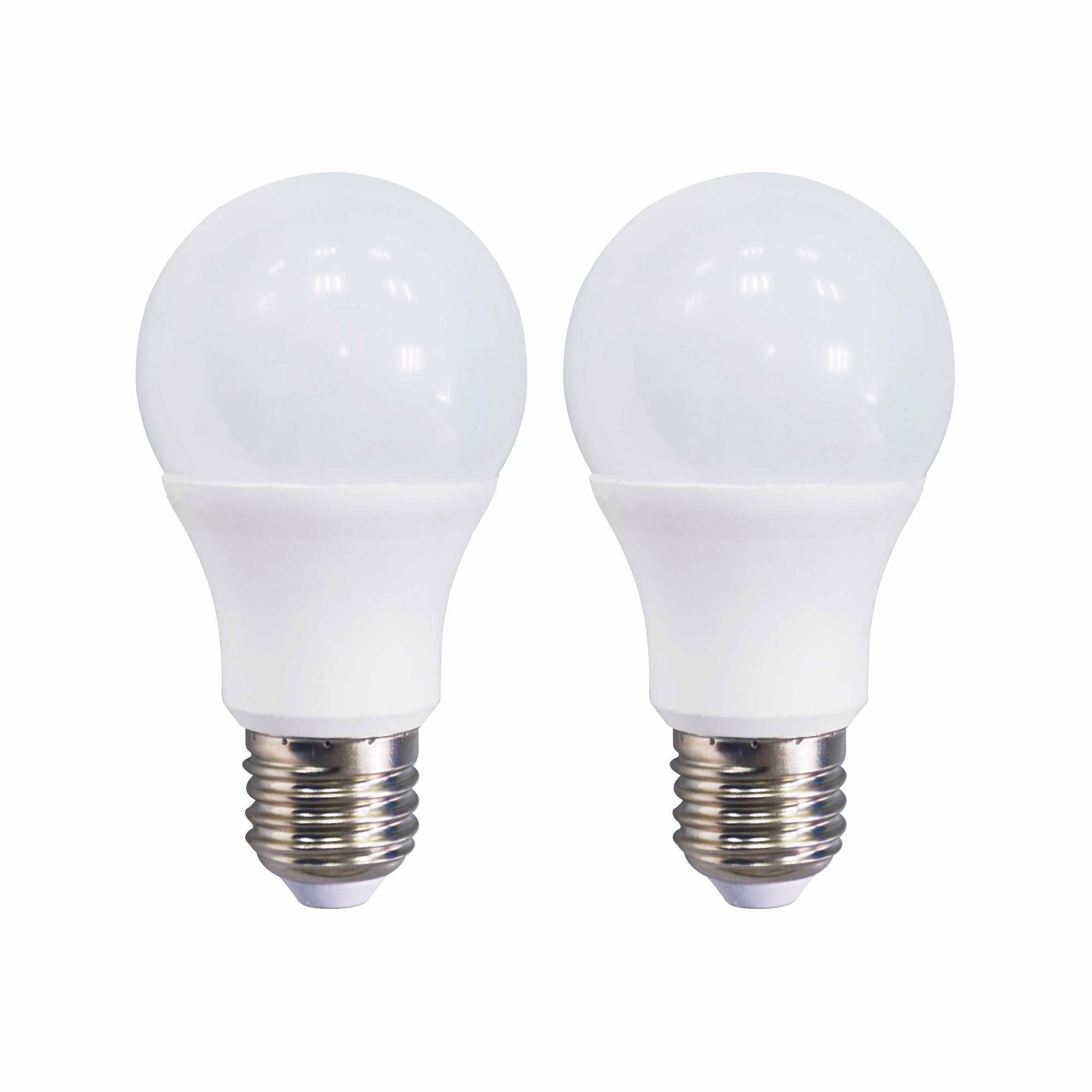 Lot de 2 ampoules standards LED 8.5W = 806Lm (équiv 60W) E27 3000K ...