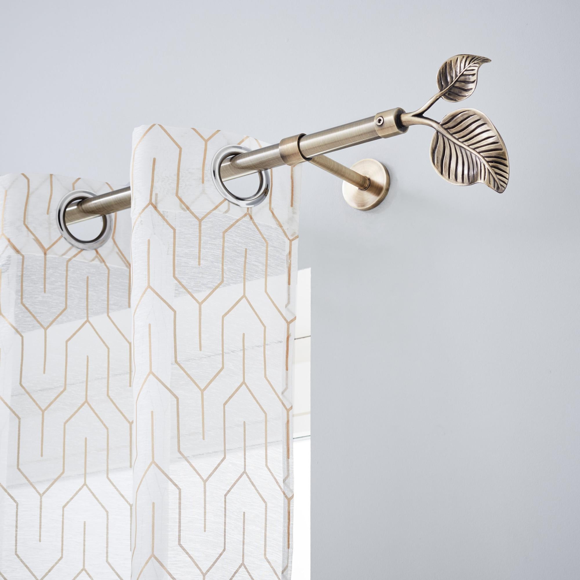 Lot de 2 supports extensibles tringle à rideau Chic, 20 mm doré brillant INSPIRE | Leroy Merlin