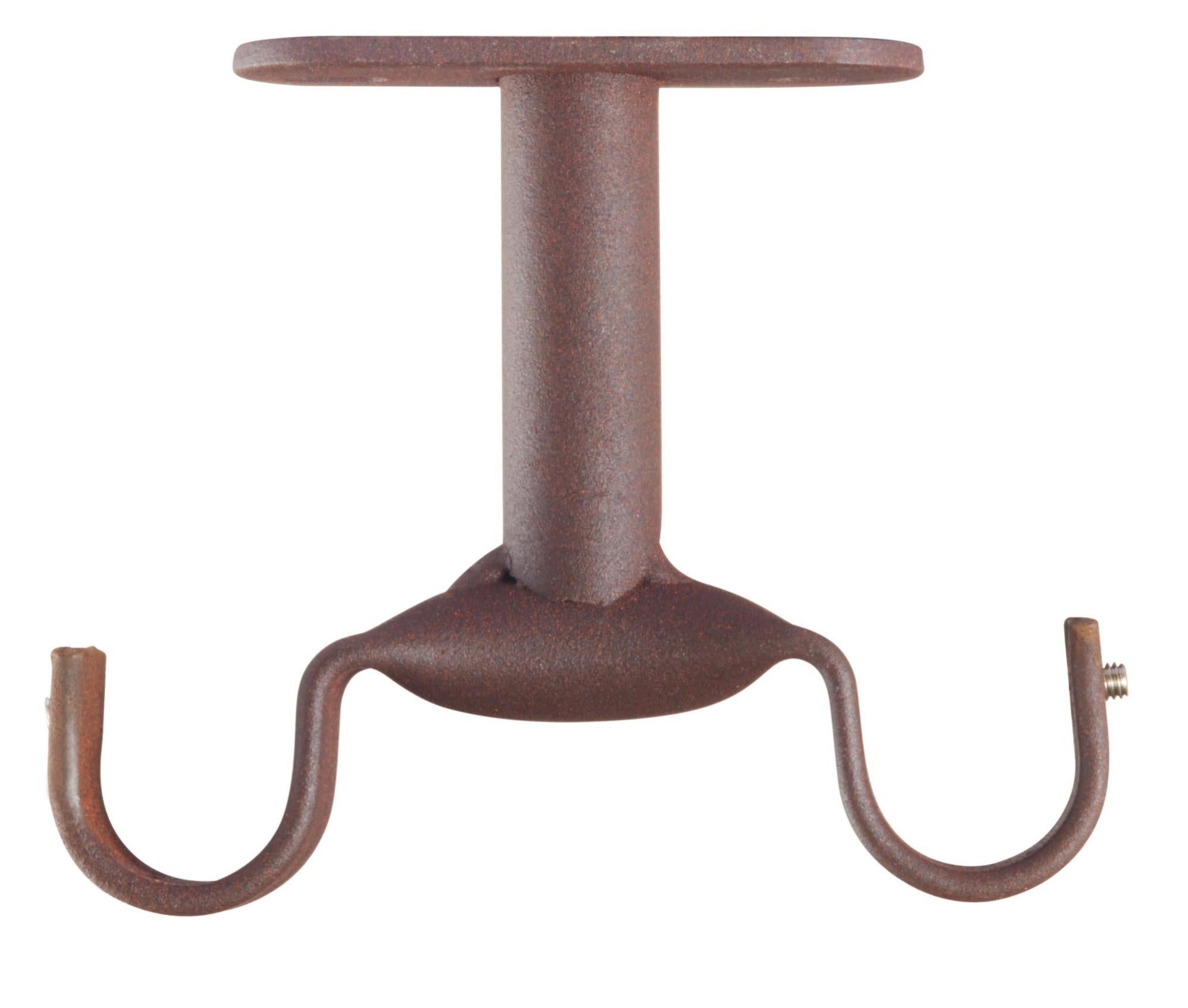 1 support double tringle à rideau Cosy, 20 mm rouille brut INSPIRE ...