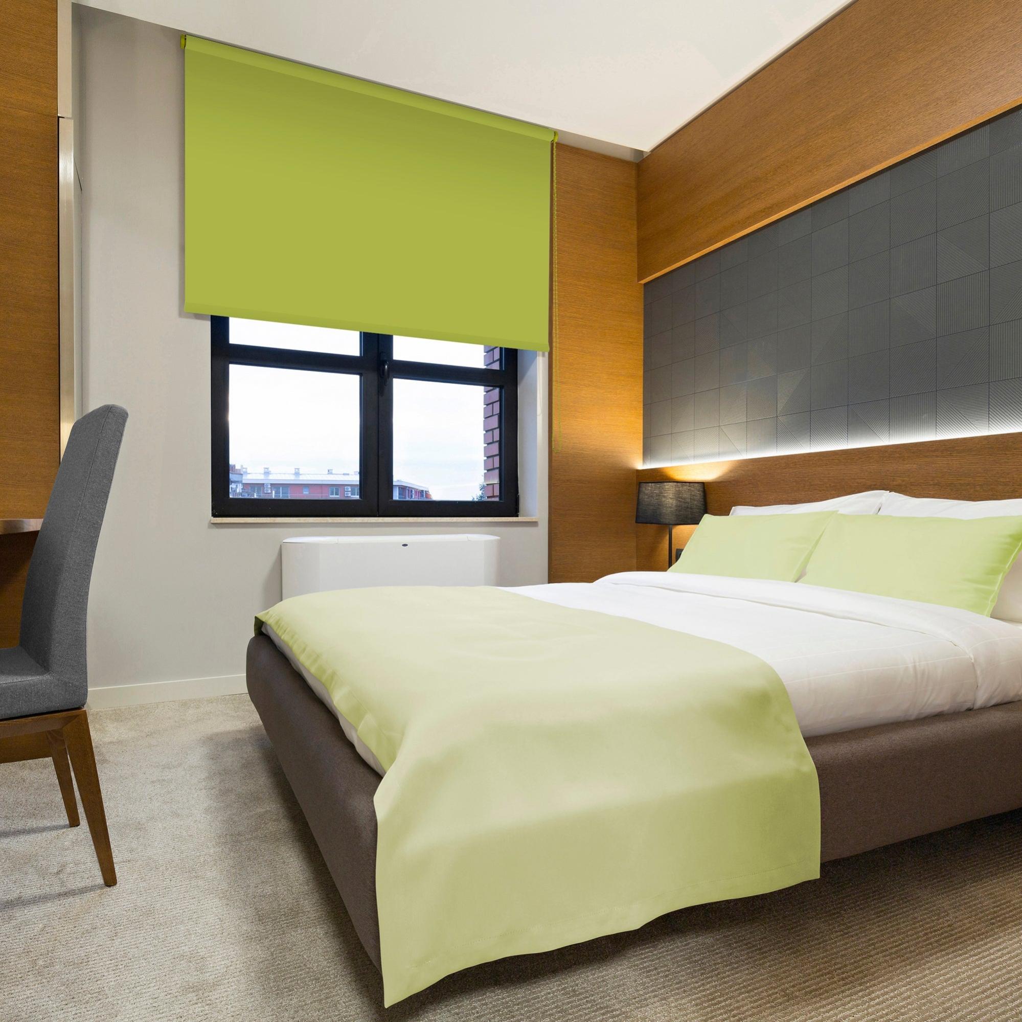 Store enrouleur occultant vert pomme, l.90 x H.190 cm, VIEWTEX | Leroy ...