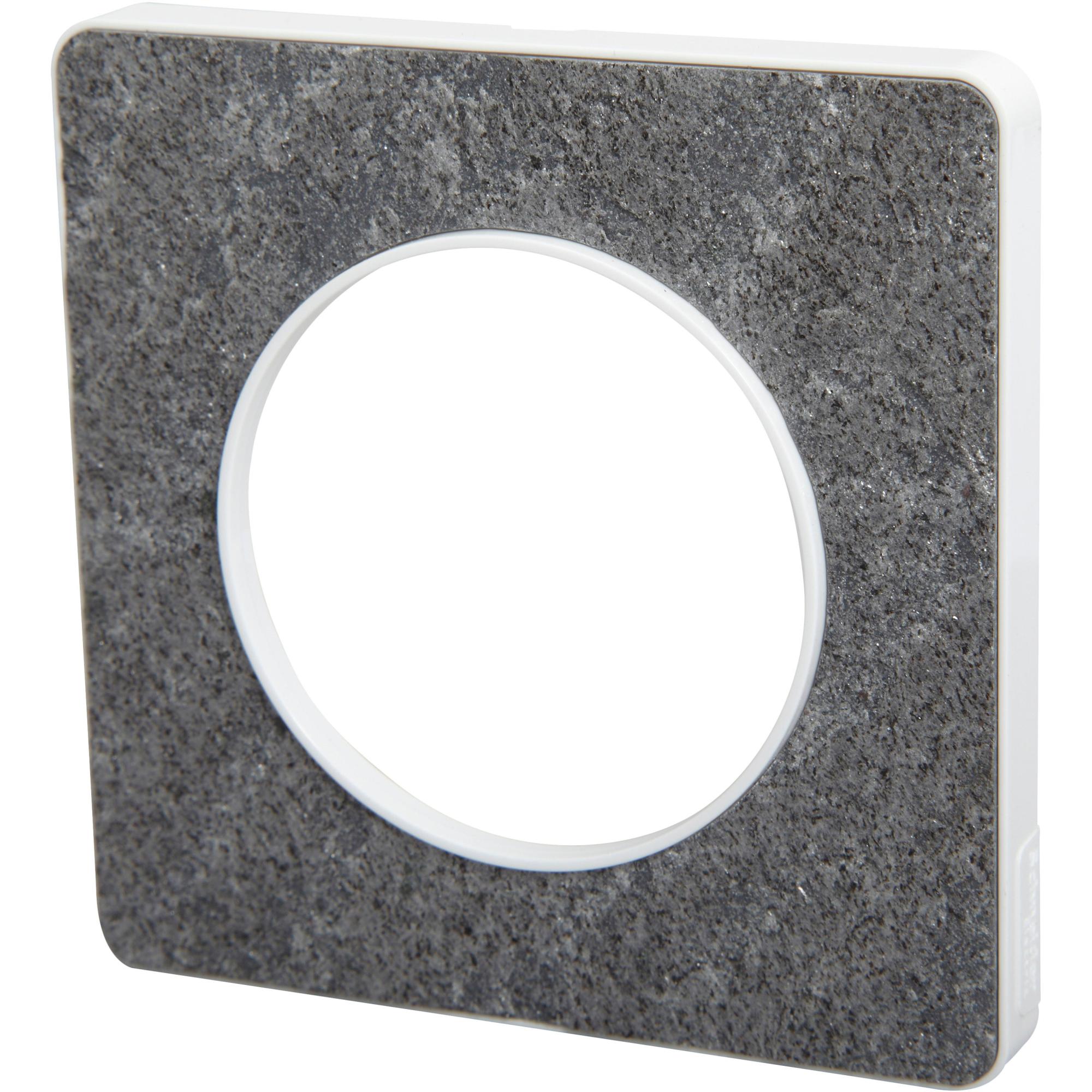 Plaque simple Odace touch, SCHNEIDER ELECTRIC, noir galaxie liseré ...