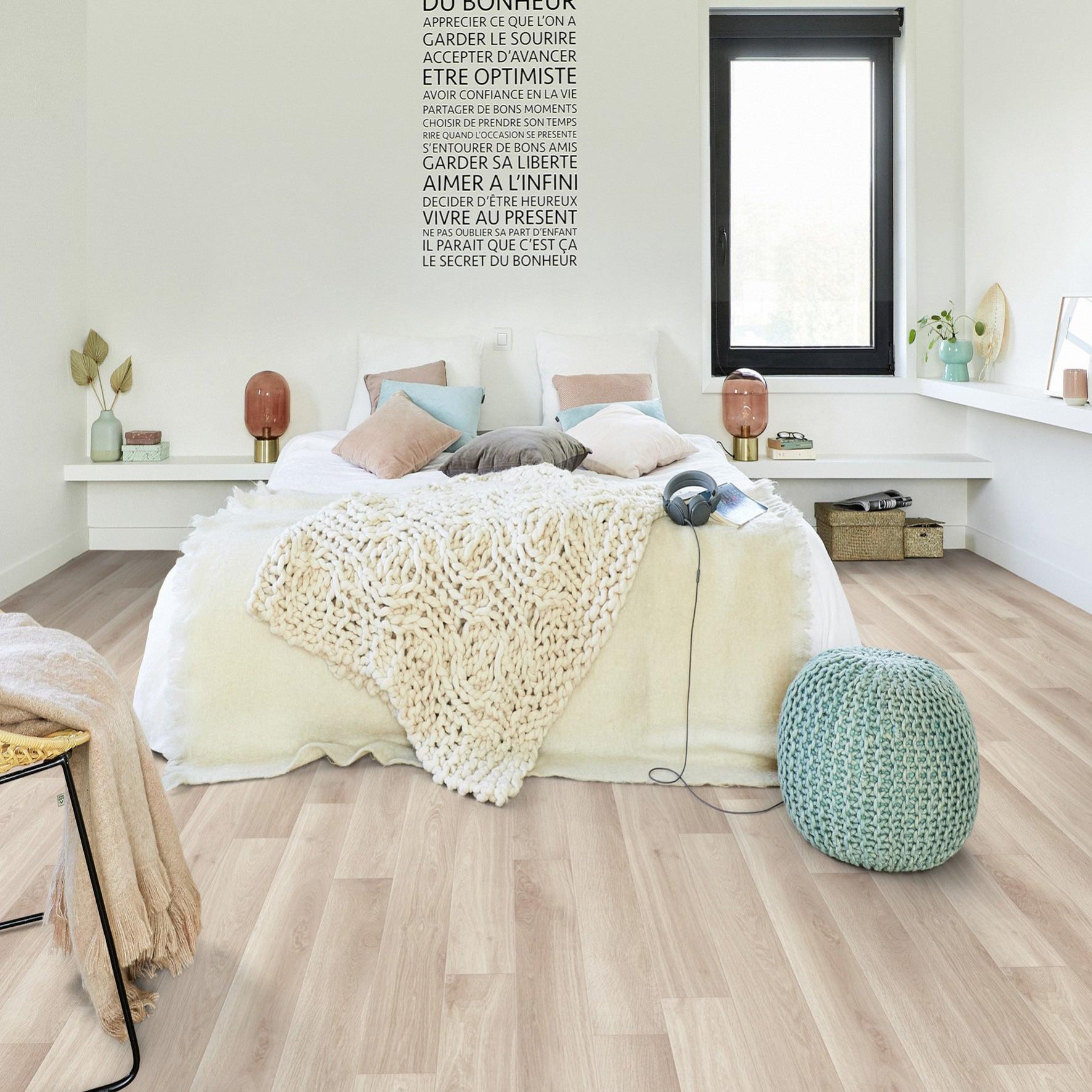 Sol PVC effet parquet blanc slow oak rouleau l.2 m | Leroy Merlin