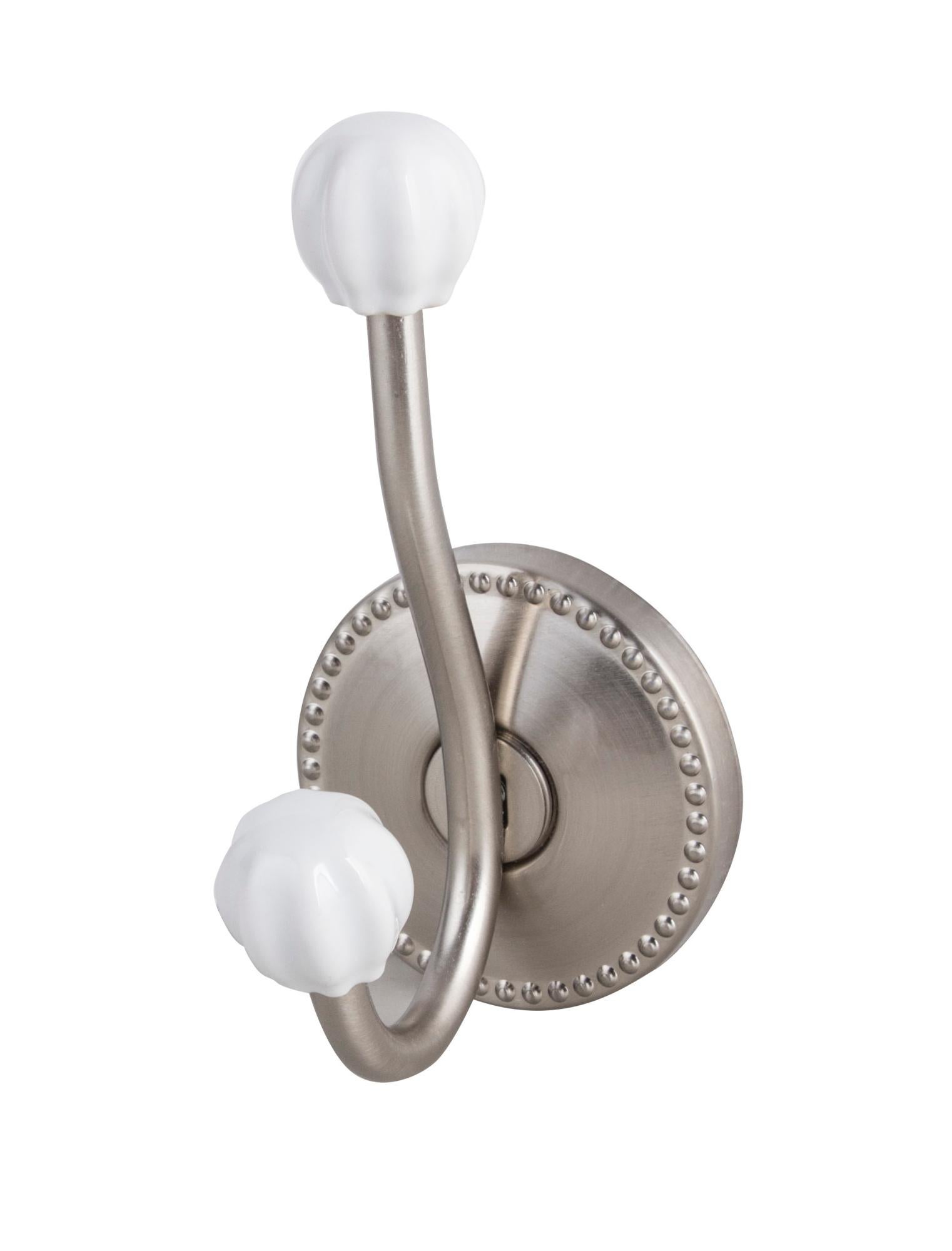 Crochet acier 2 têtes emmy céramique | Leroy Merlin