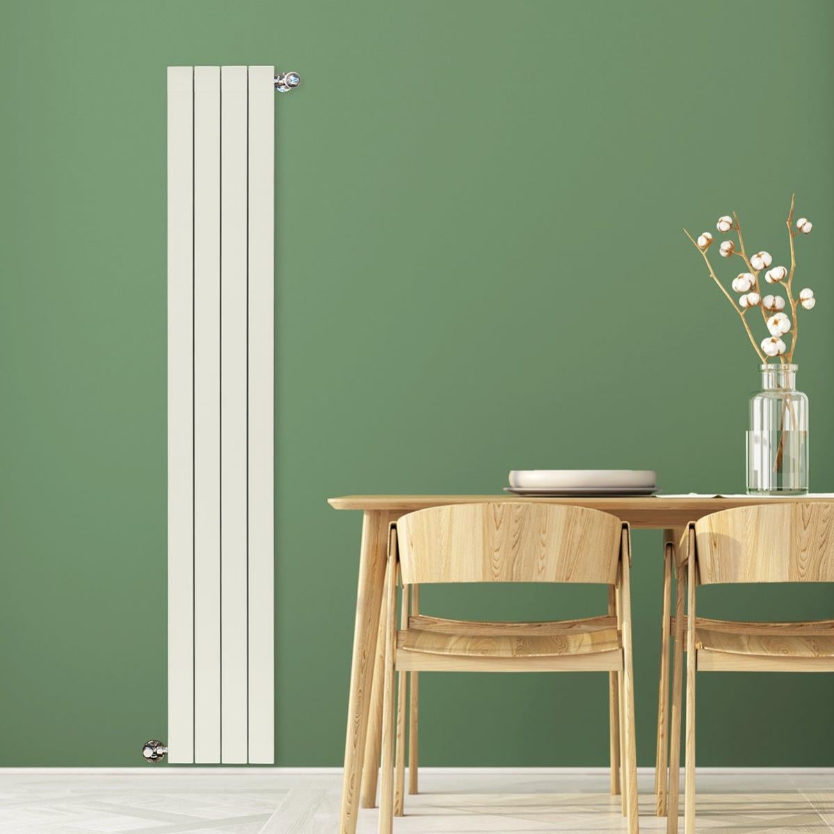 Radiateur eau chaude vertical PRODIGE Novaflo perle, 1296W H.206.6 x l ...