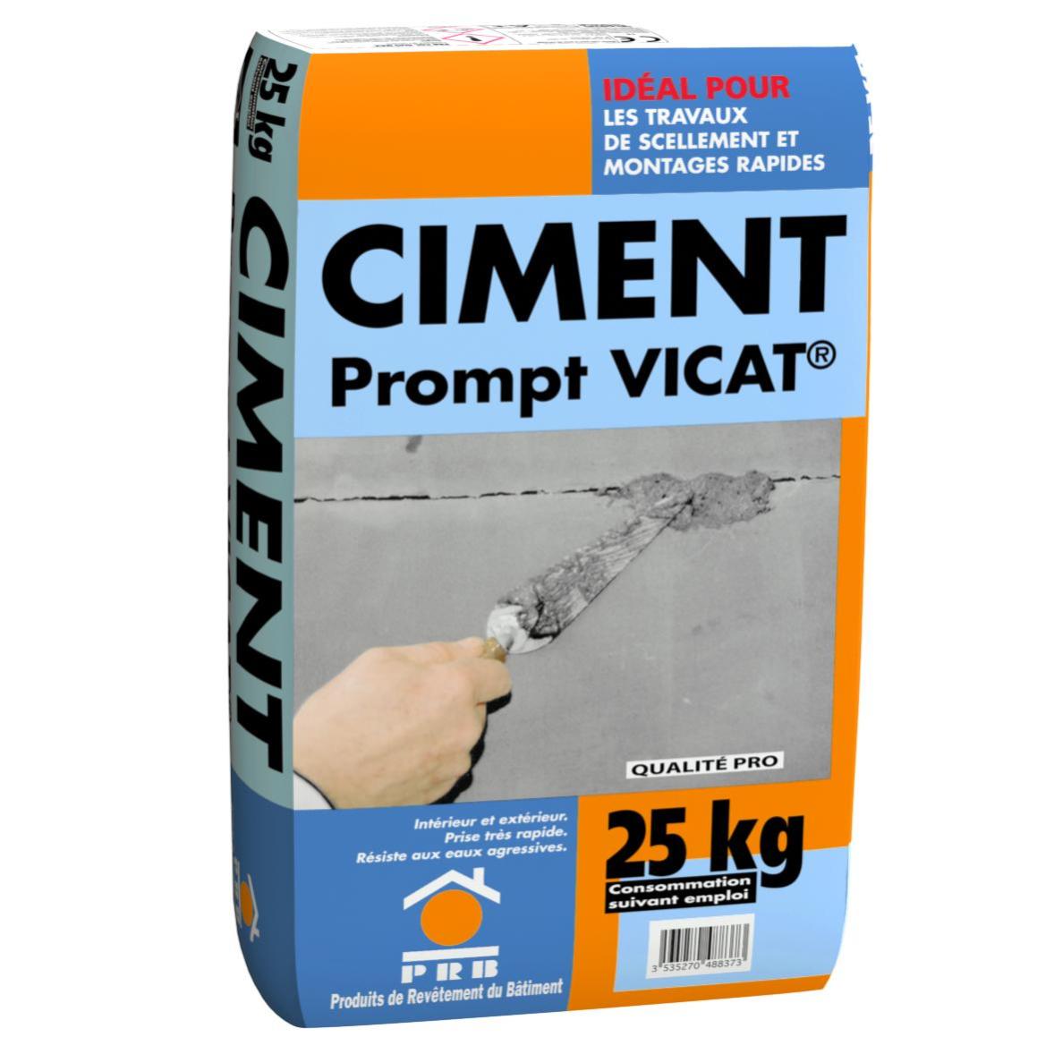 Ciment Naturel Prompt Vicat, 25 kg NF | Leroy Merlin
