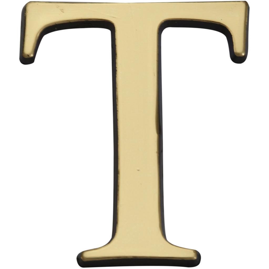 Lettre T en pvc plastifié autocollant NOVAP doré H.4 x l.0.3 cm | Leroy ...