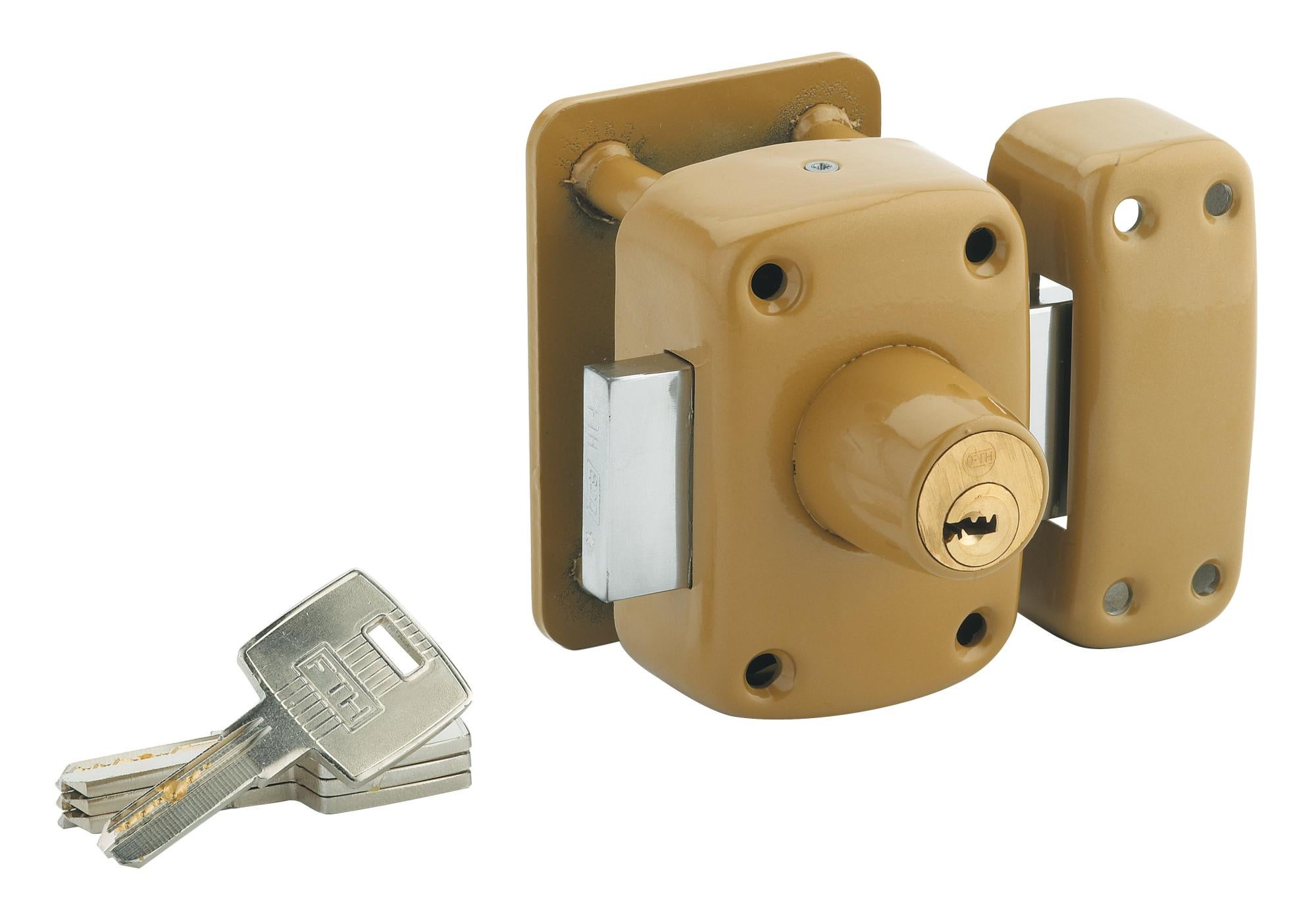 Verrou double cylindre, 45 mm, THIRARD Transit 798620 bronze | Leroy Merlin