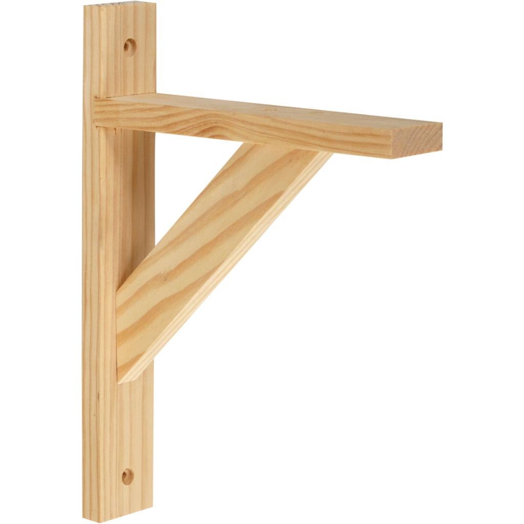 Equerre Solo bois brut naturel, H.17 x P.23 cm | Leroy Merlin