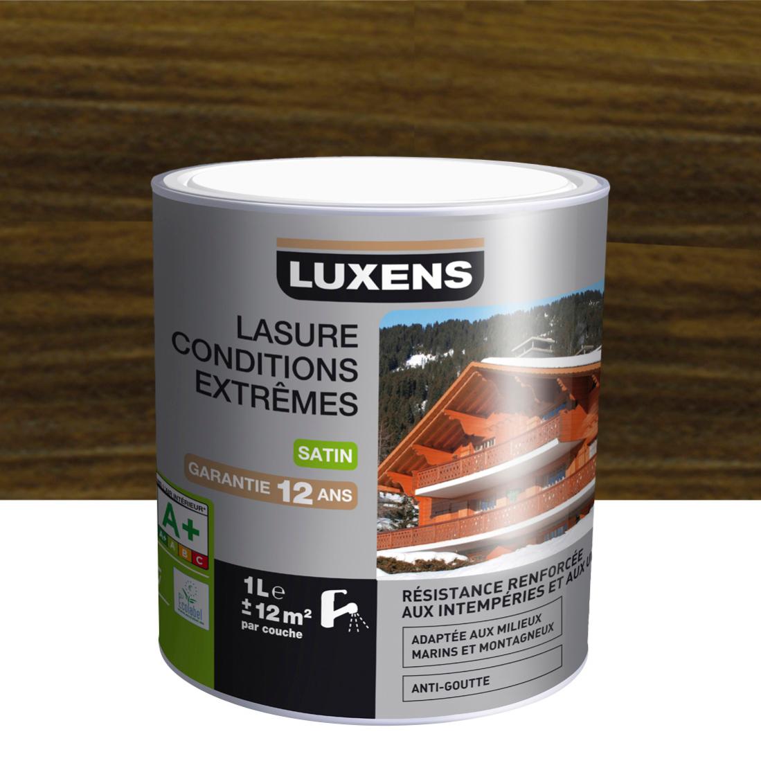 Lasure LUXENS Lasure conditions extremes luxens 1l chene rust 1 l, chêne rustiqu | Leroy Merlin