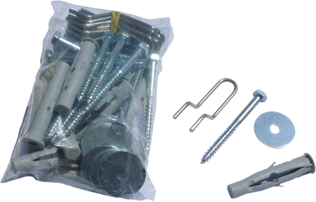 Sachet de 12 kits de fixation, gris | Leroy Merlin