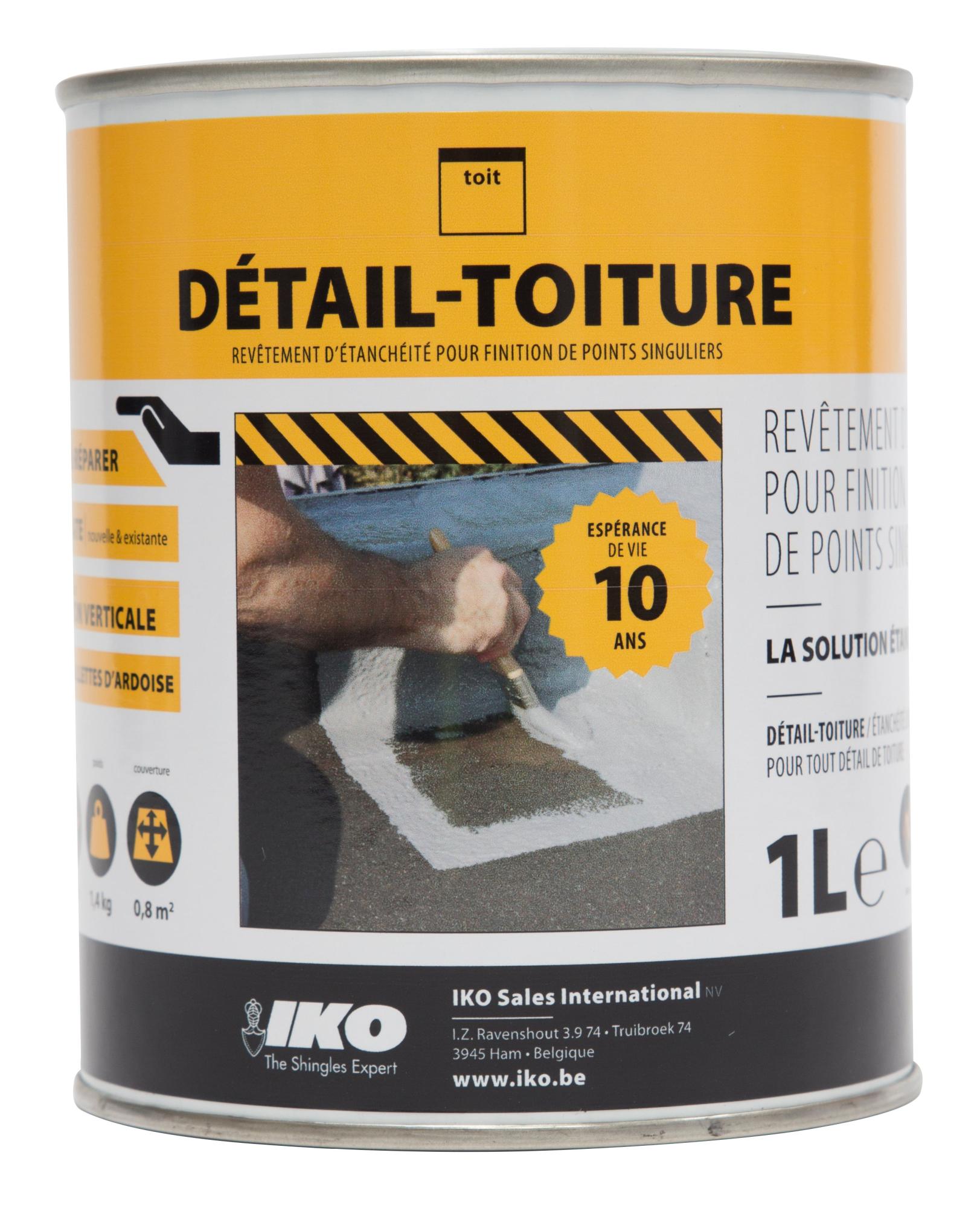 Enduit bitumeux IKO Detail toiture 1 l gris | Leroy Merlin