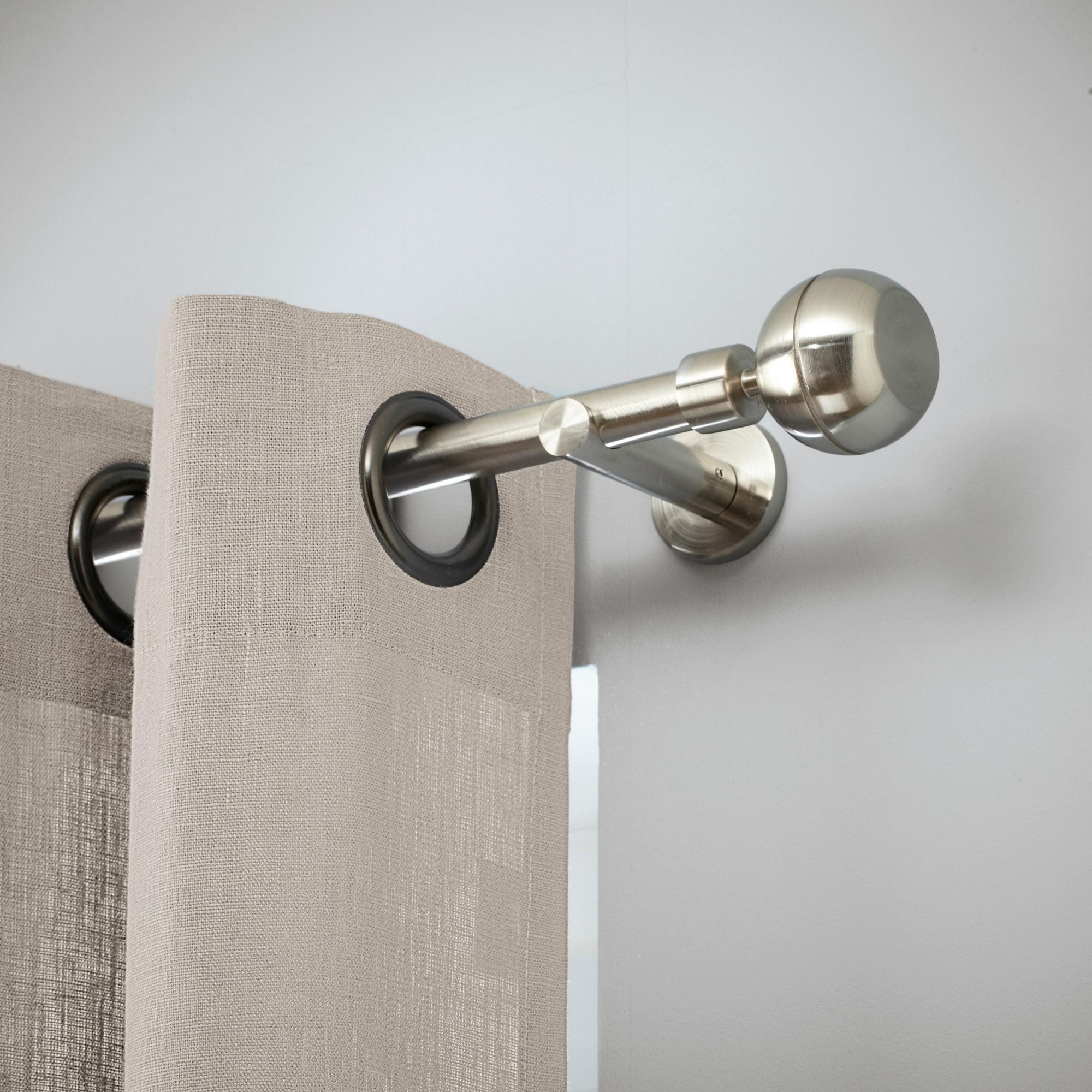 Kit de tringle à rideau Nine Diam. 16/19 mm chromé brossé 160/300 cm ...