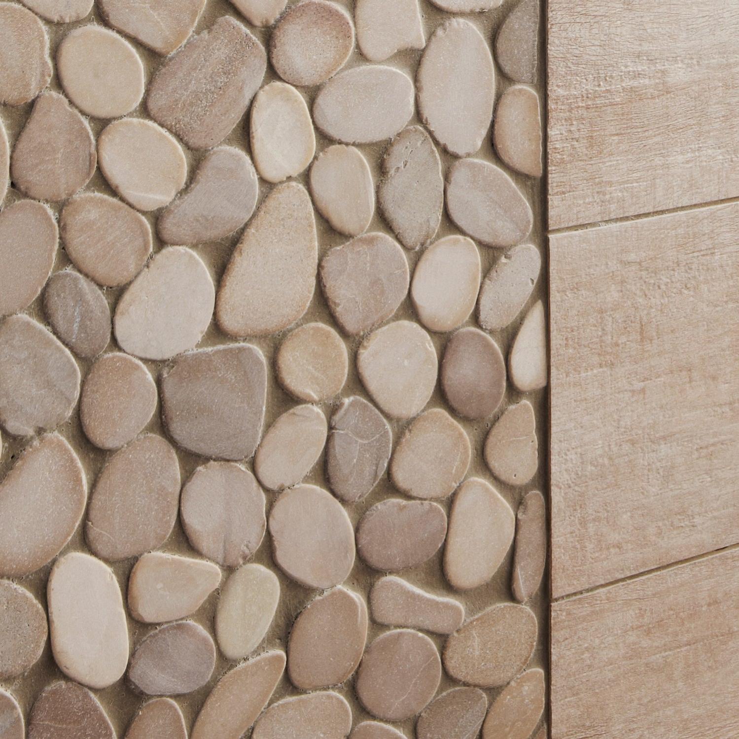 Galets sol et mur Riviera beige | Leroy Merlin