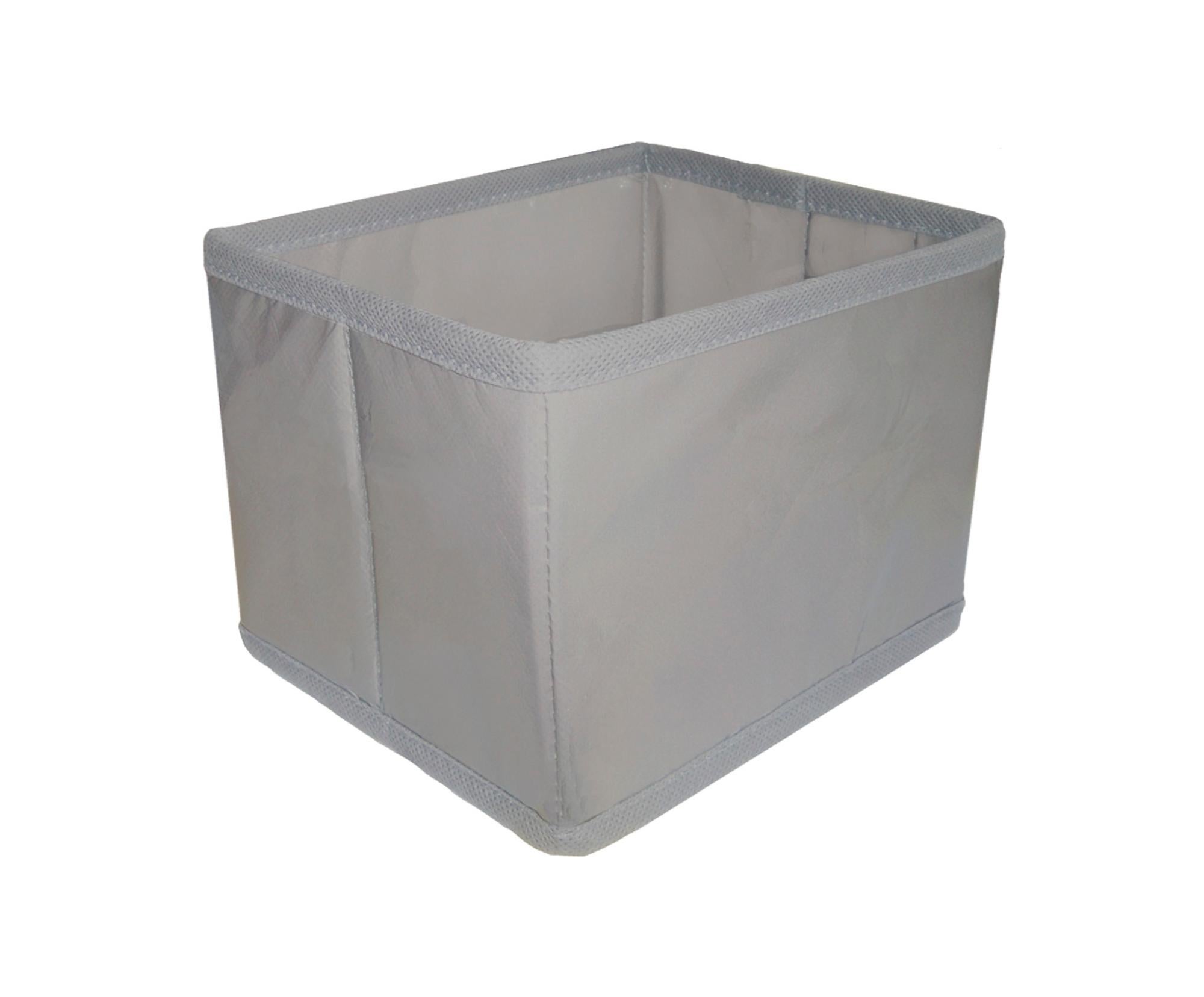 Panier en textile gris galet 5, Intisse | Leroy Merlin