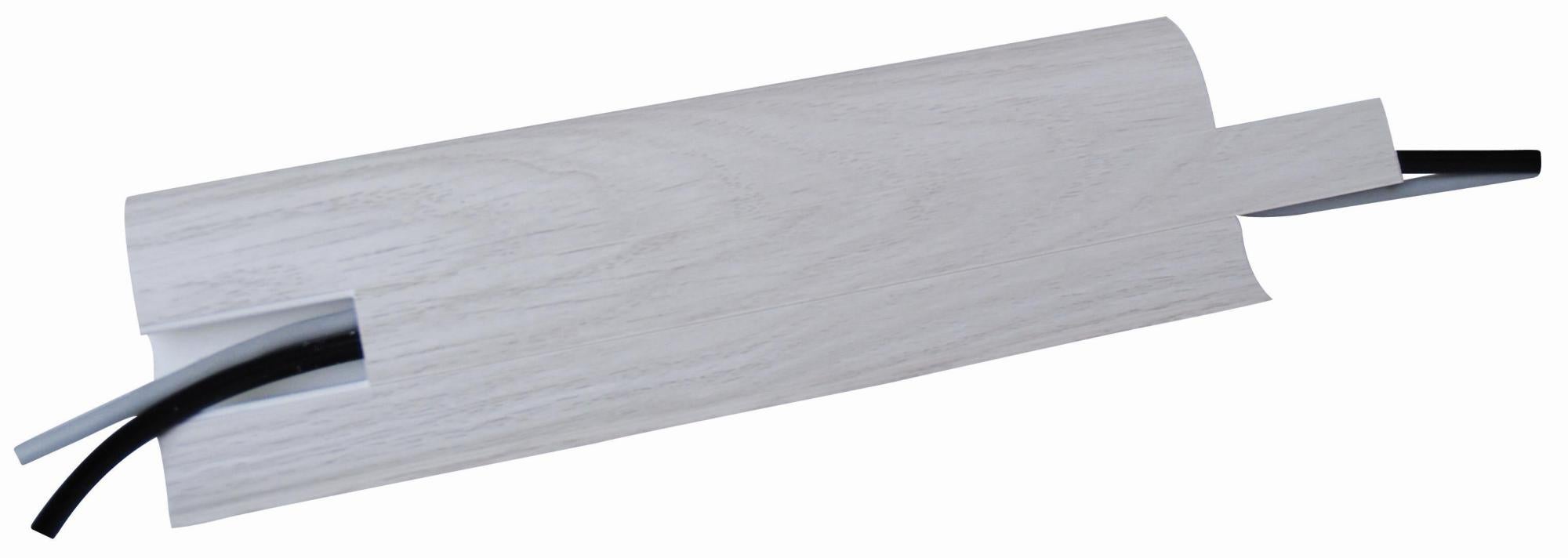 Plinthe PVC cache-fil imitation chêne blanchi, 12 x 60 mm, L.2.5 m ...