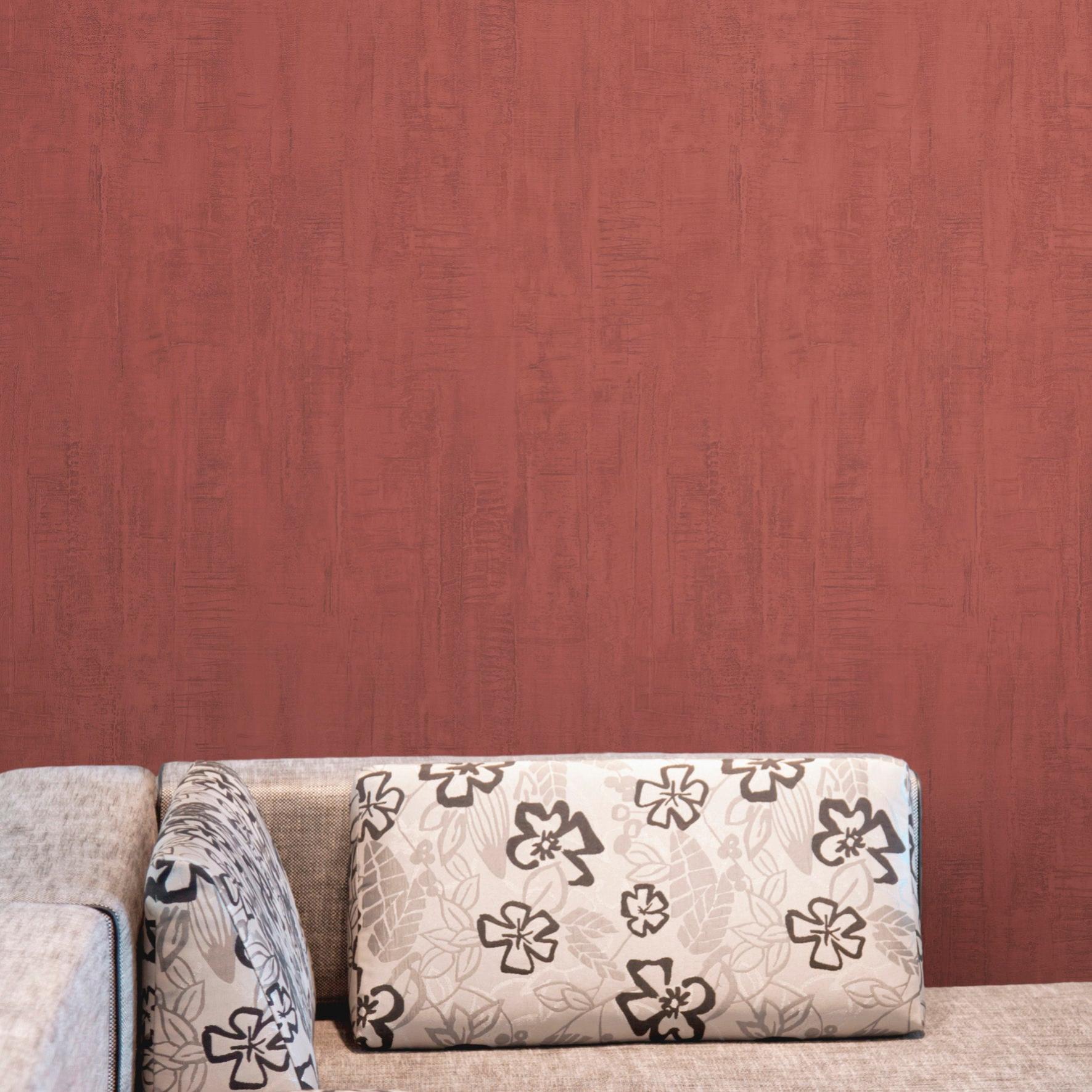 Papier peint papier Roma rouge | Leroy Merlin