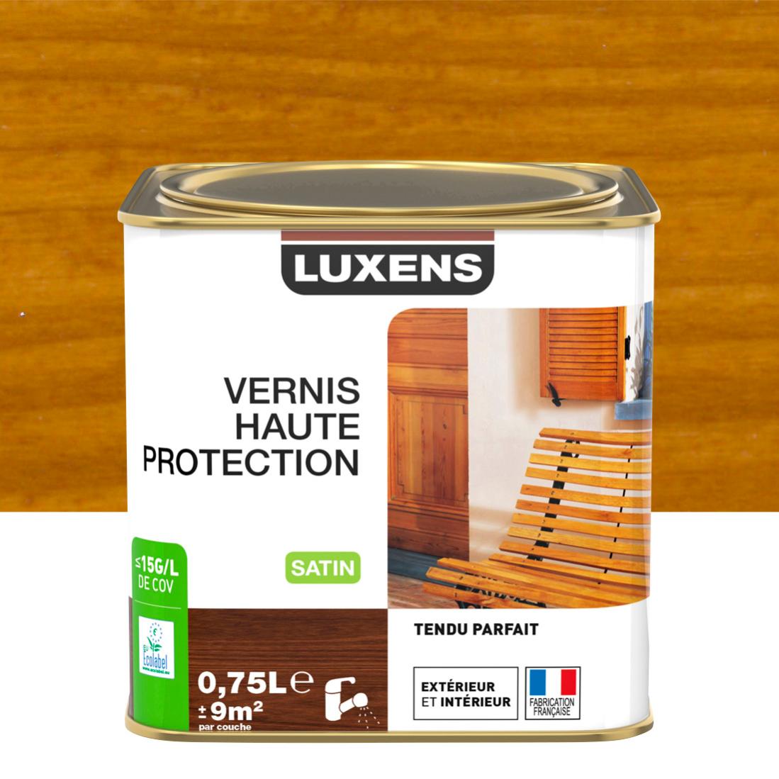 Vernis bois extérieur LUXENS chêne moyen 0.75 l | Leroy Merlin