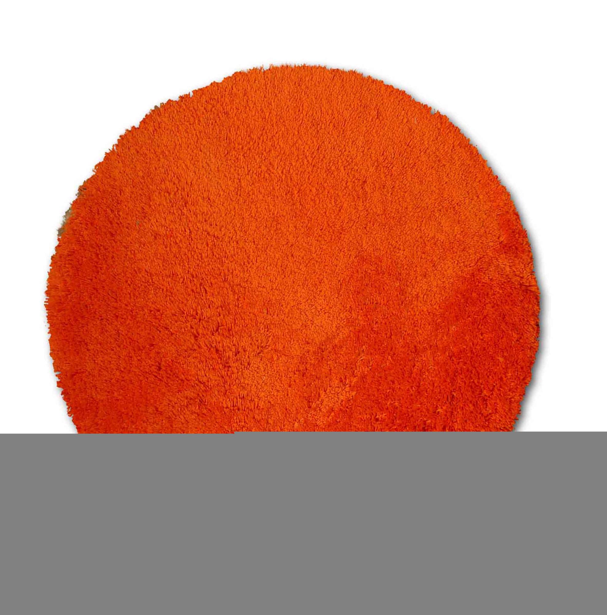 Tapis orange rond Diam.650 mm Agathe | Leroy Merlin