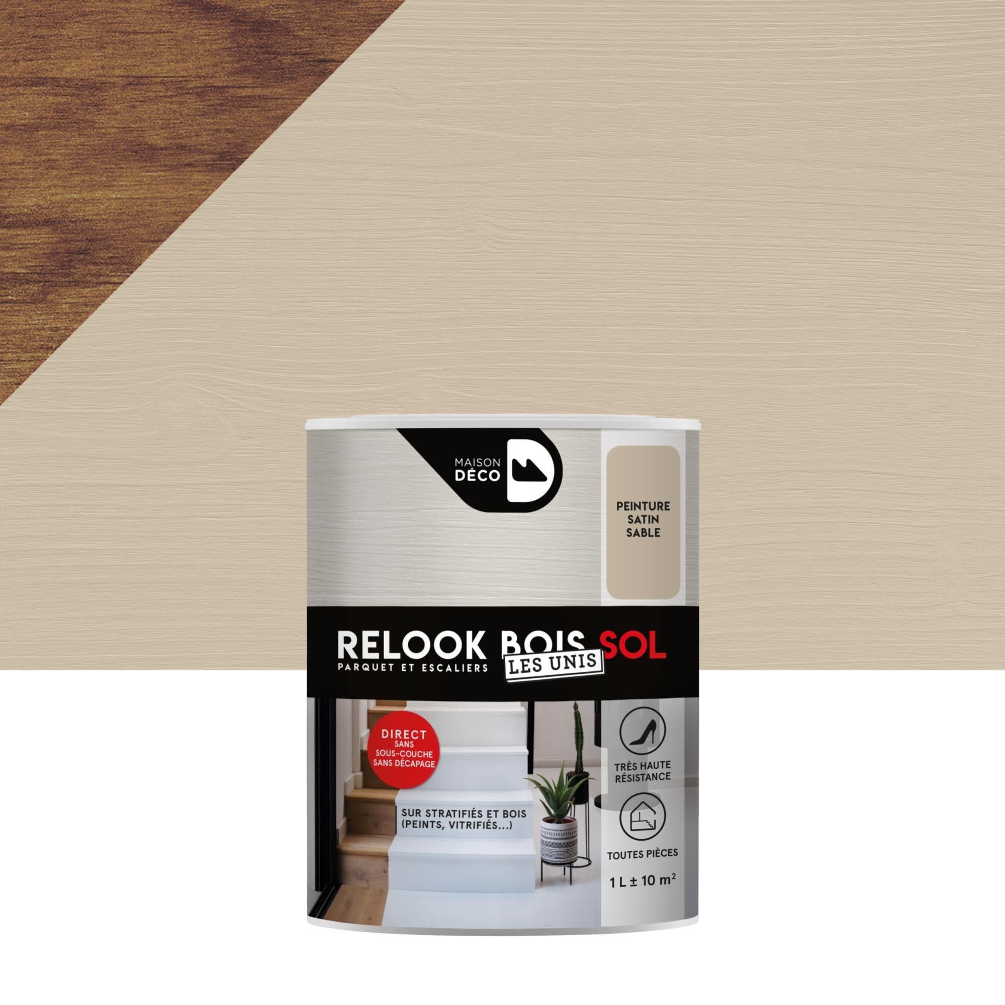 Lasure intérieure parquet Relook bois MAISON DECO, 1 l, sable | Leroy ...