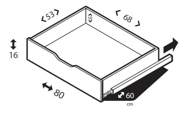 Tiroir intérieur gris SPACEO Home, H.16 x l.68 x P.53 cm | Leroy Merlin