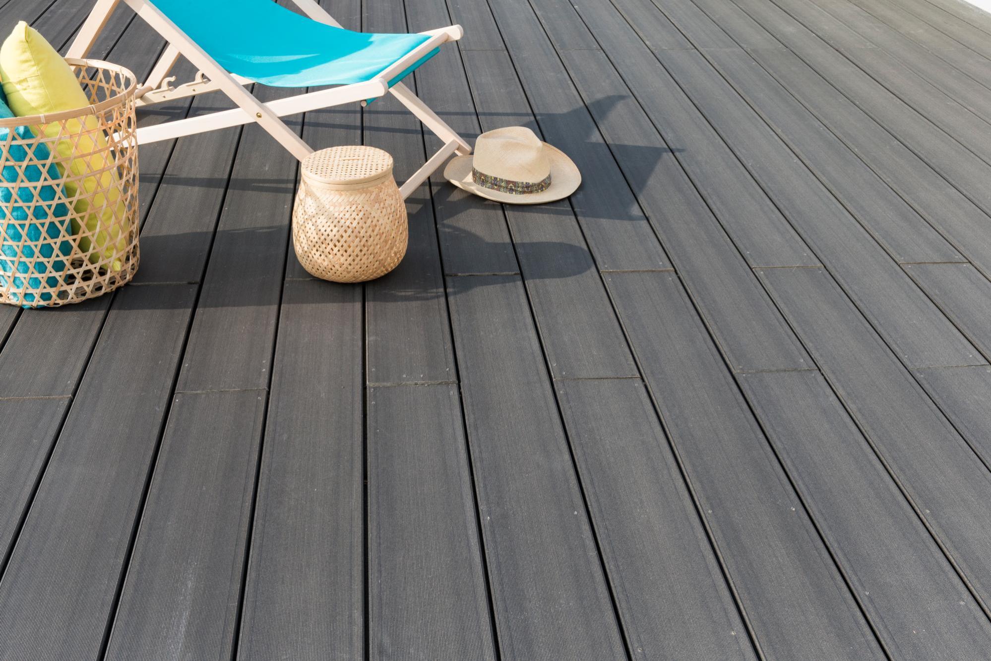 Planche composite Saga NATERIAL, gris, L.240 x l.15 cm x Ep.23 mm ...