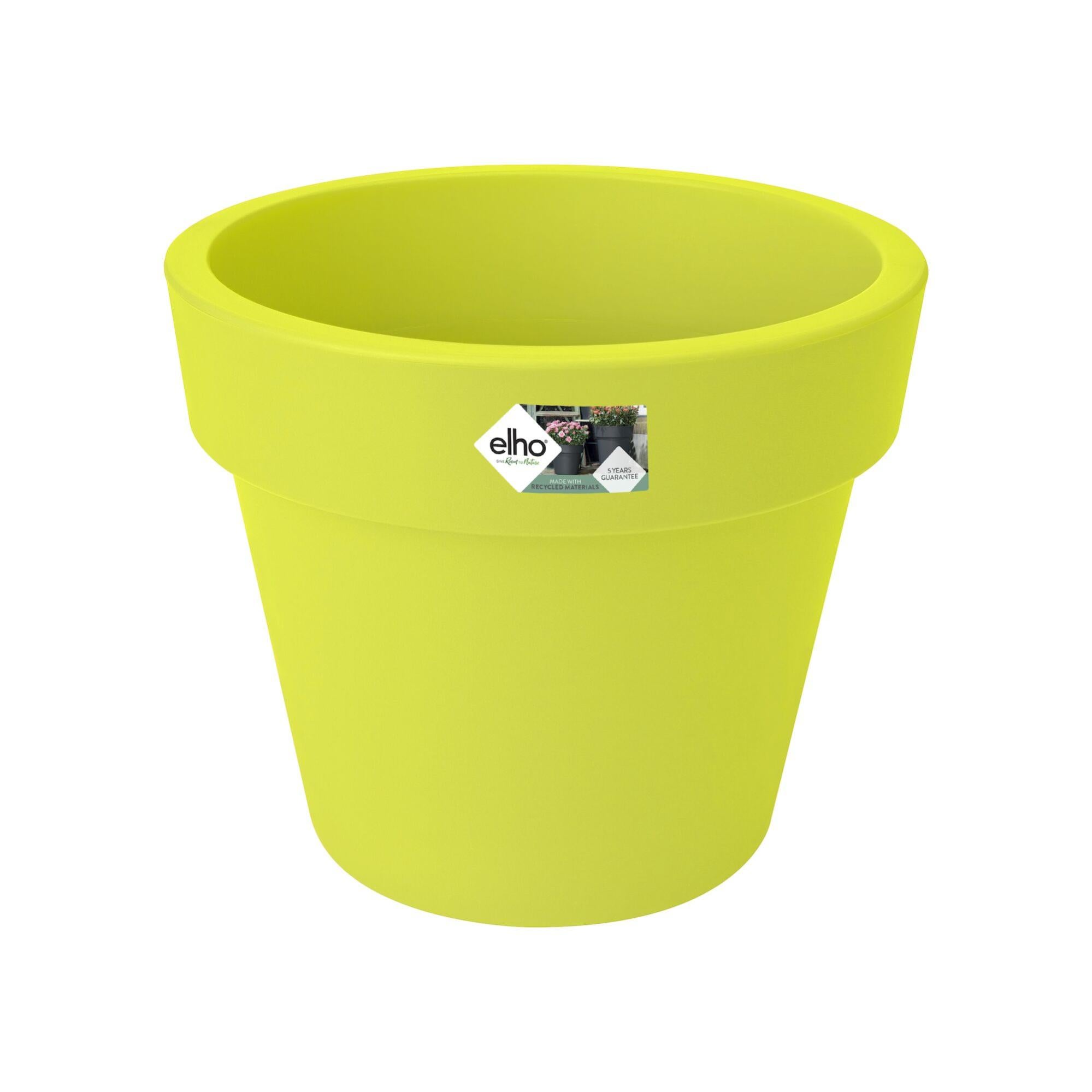 Pot plastique ELHO Diam.39.1 L.39.1 x l.39.1 x H.32.8 cm lime vert ...