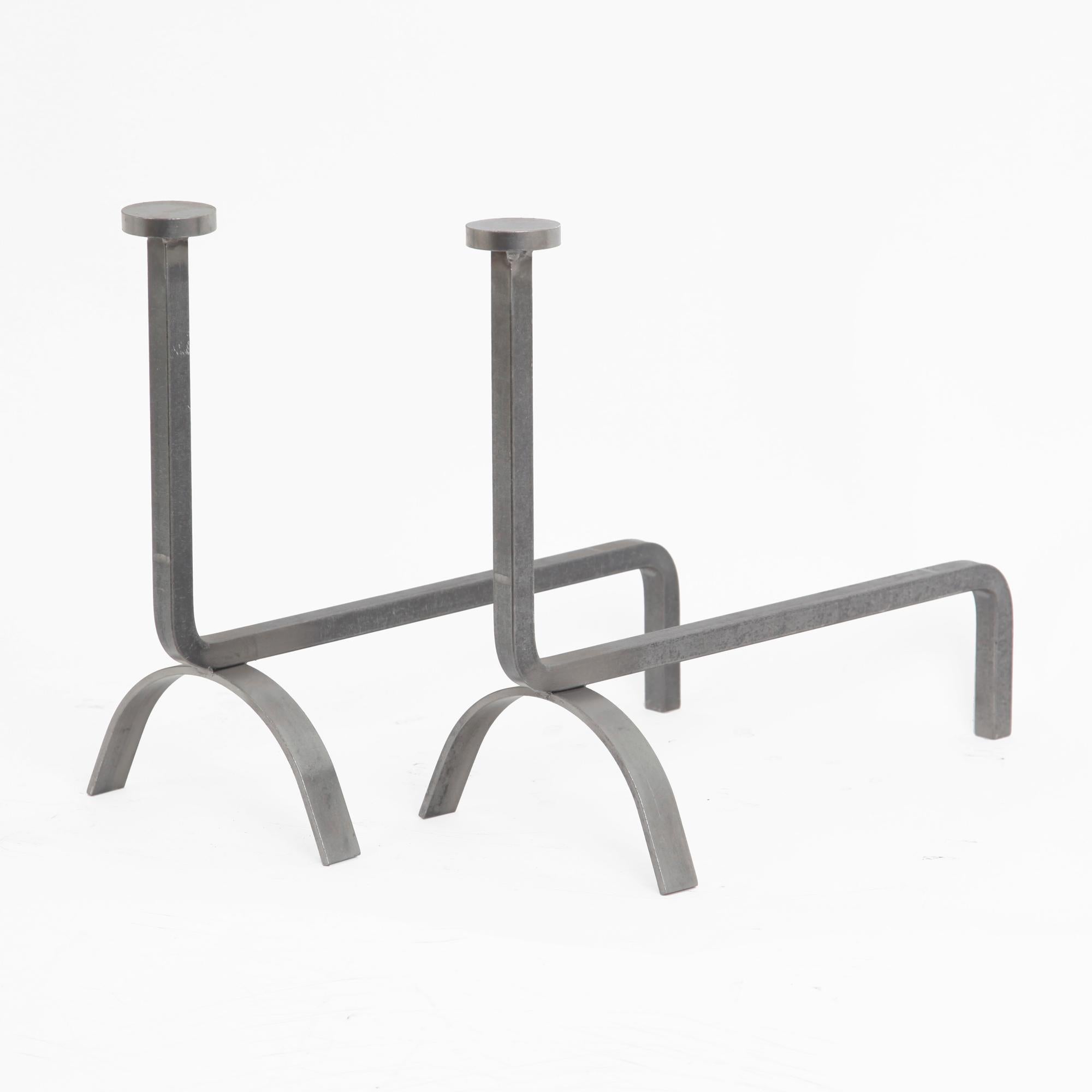 Chenets acier LE MARQUIER Paire de chenets cirku, l.20 cm x H.35 cm ...