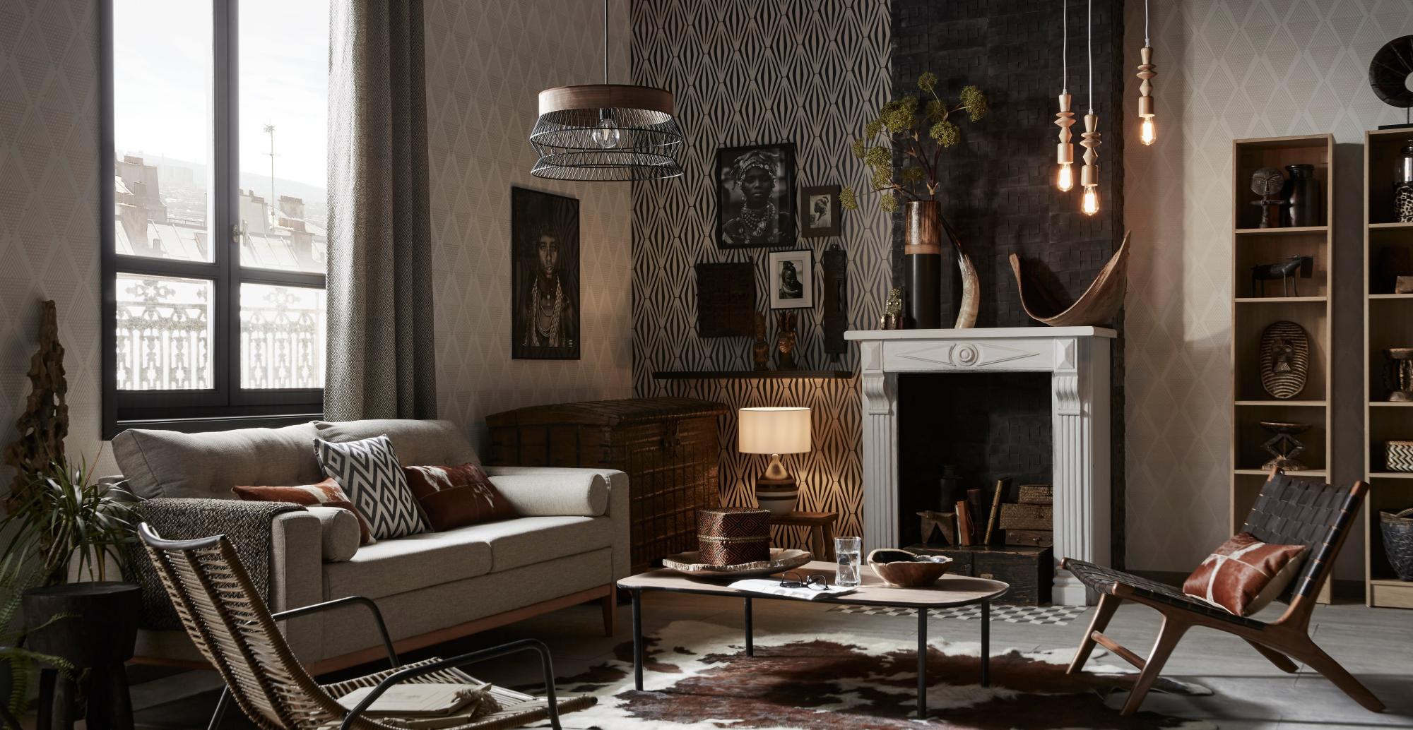 Papier peint intissé Python beige | Leroy Merlin