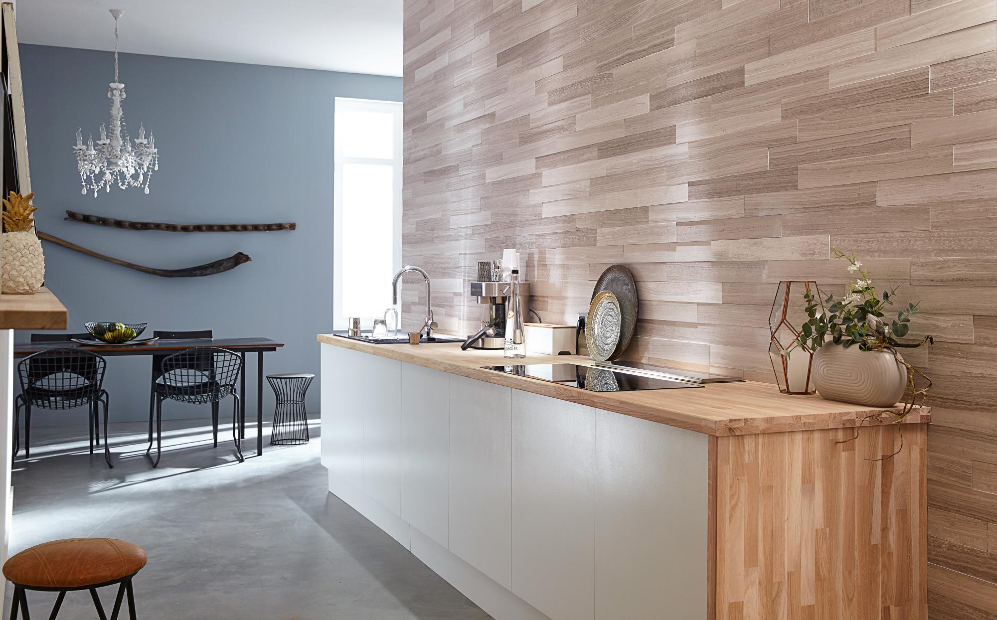 Plaquette de parement pierre naturelle crème Lamelle cottage | Leroy Merlin