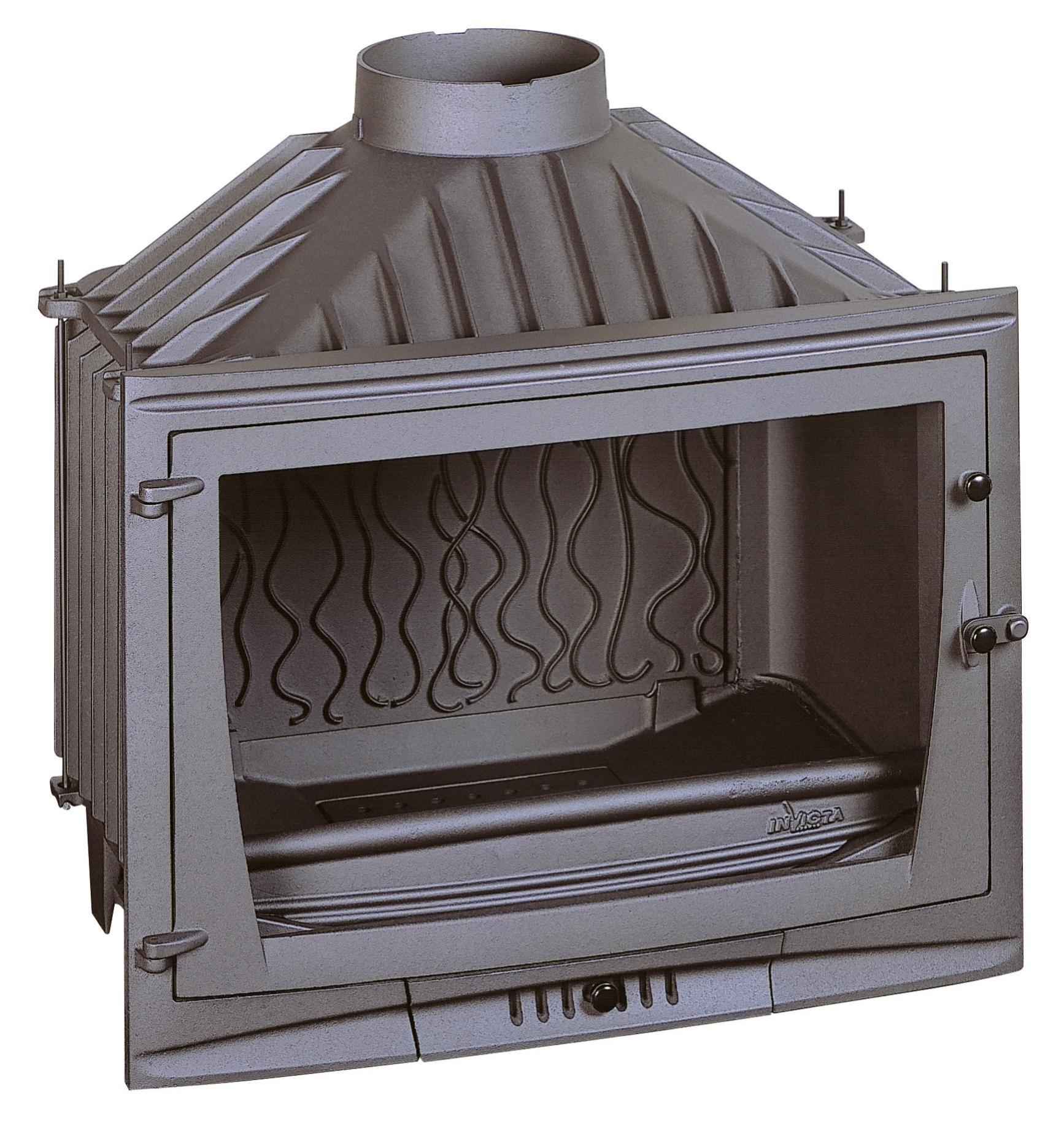 Foyer à bois façade droite INVICTA 6769-00 10 kW | Leroy Merlin