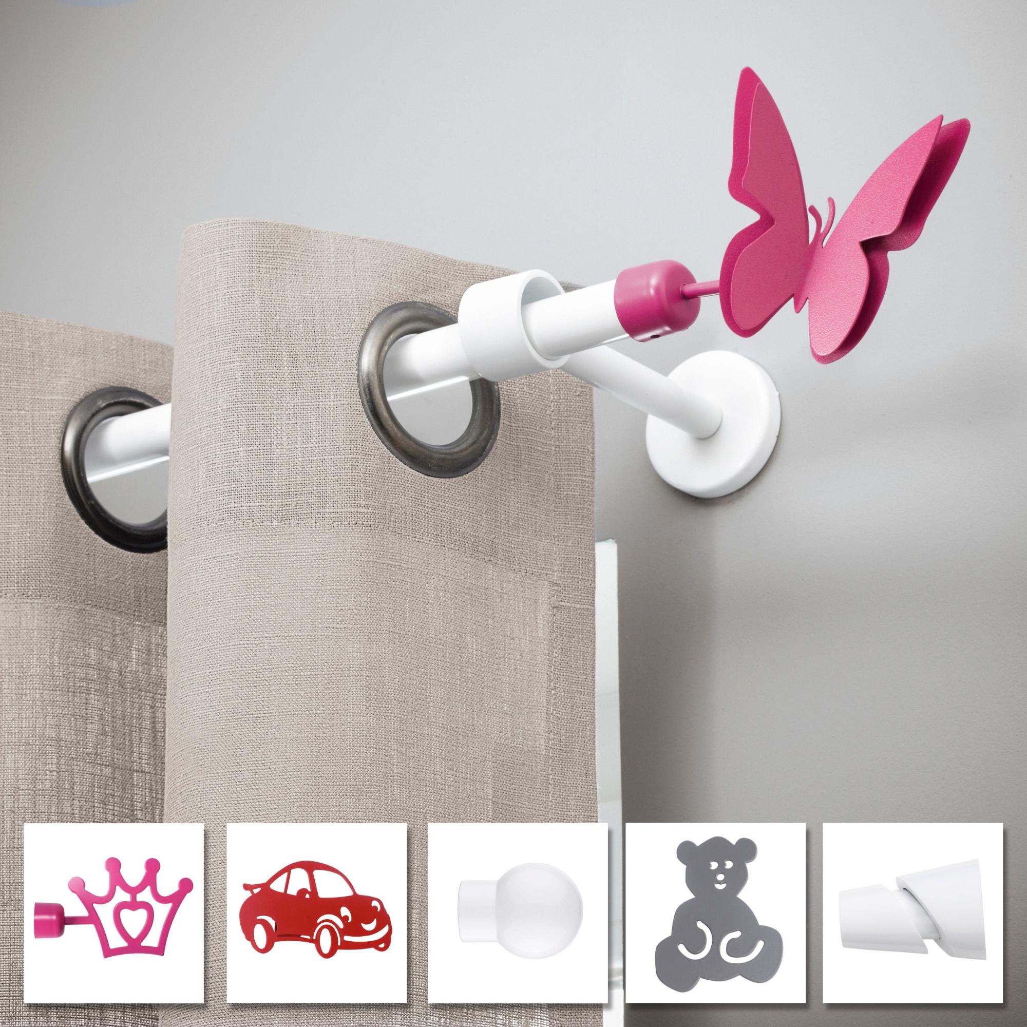 Support extensible tringle à rideau City, 28 mm blanc brillant INSPIRE ...