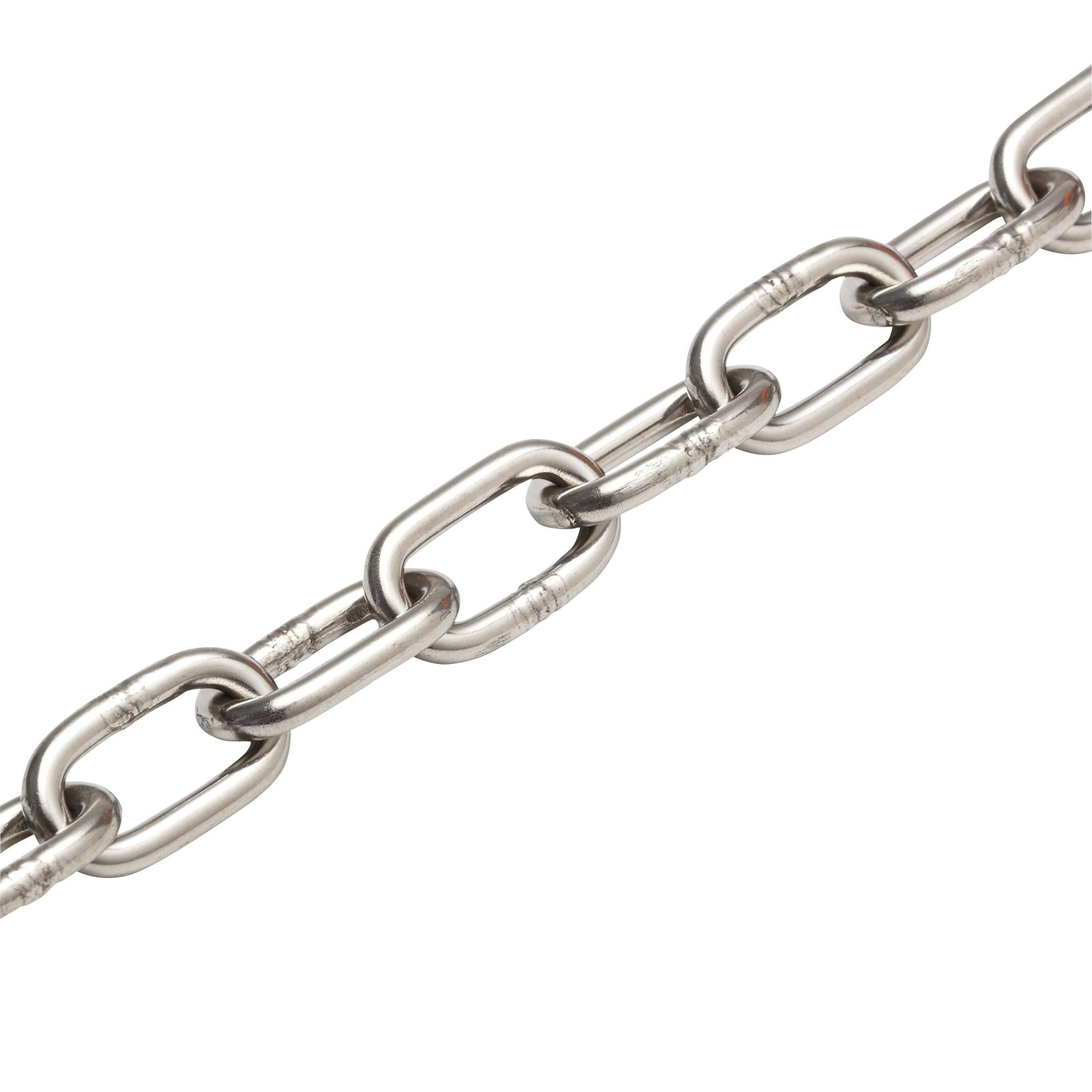 Chaîne inox soudée STANDERS, Diam.4 x l.15.2 mm x L.25 m | Leroy Merlin