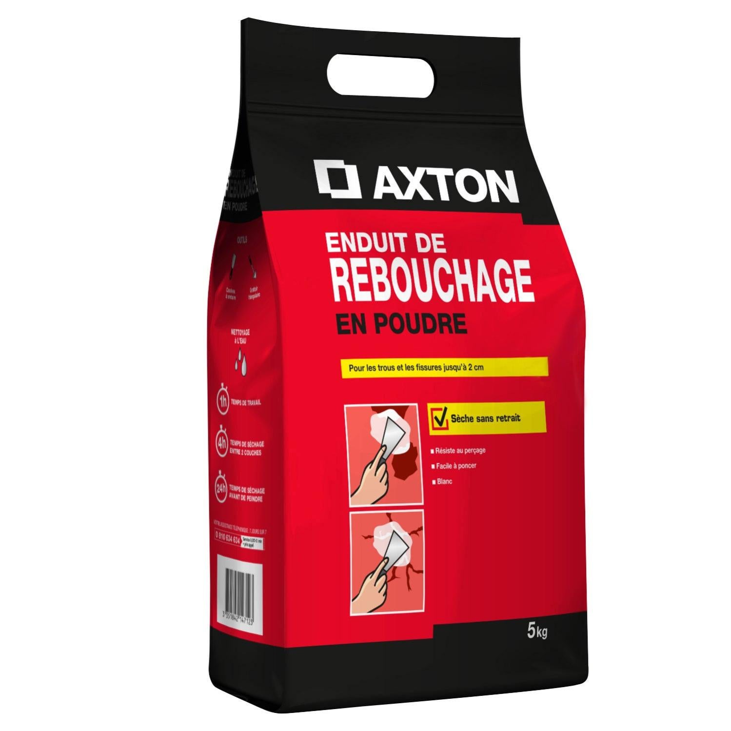 Enduit de rebouchage en poudre AXTON 5 kg | Leroy Merlin