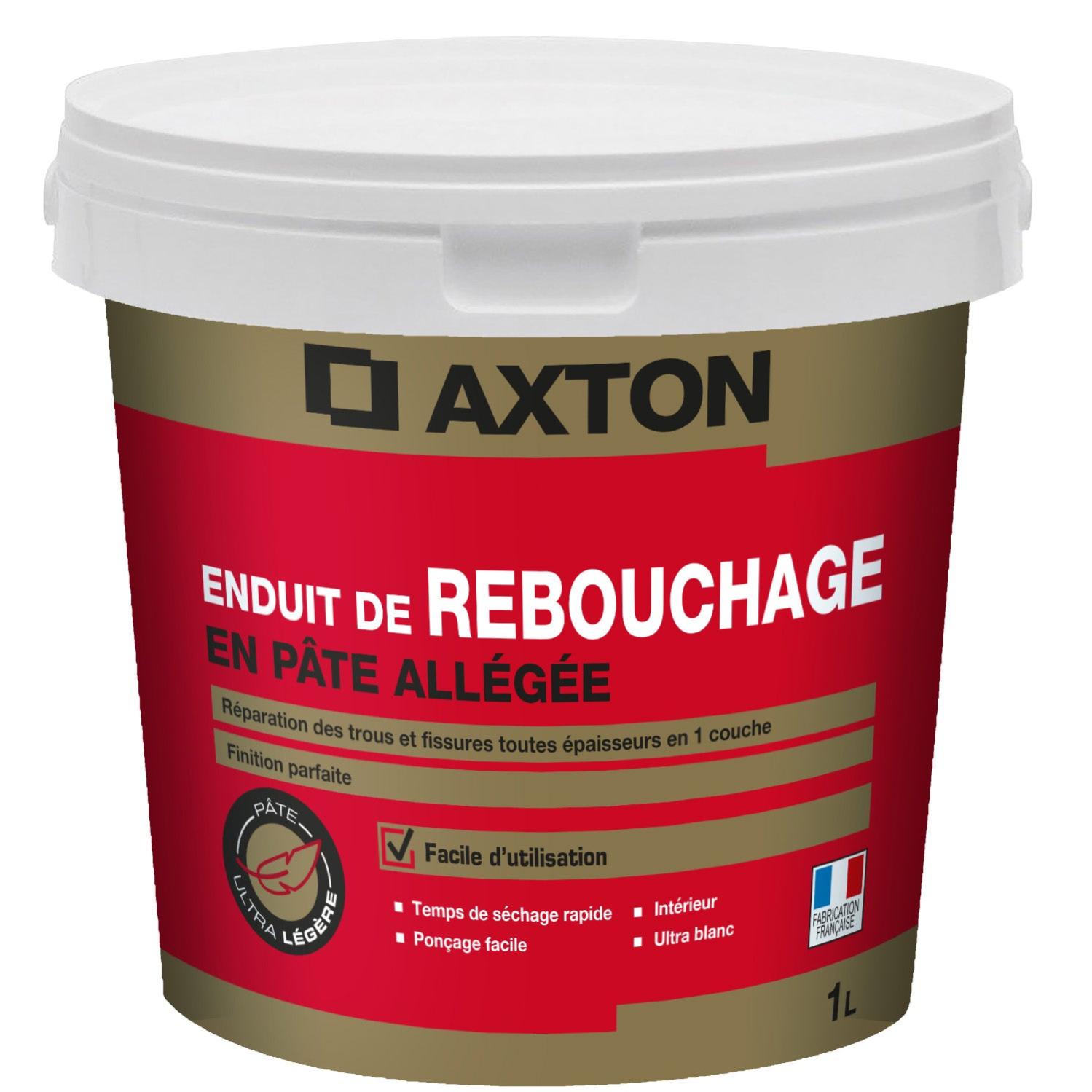 Enduit de rebouchage en pâte allégée AXTON 1 l | Leroy Merlin