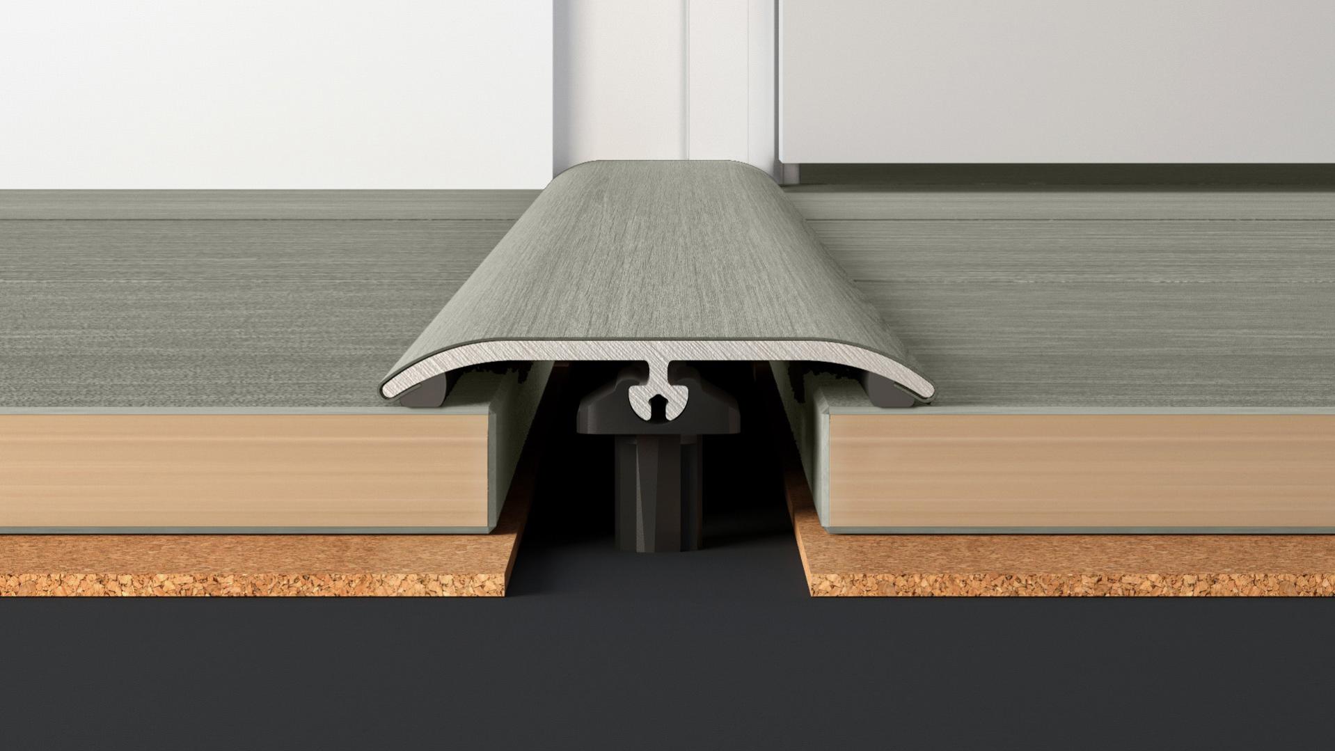 Barre de seuil 4 en 1 pour stratifié / pvc, l.38 mm x L.83 cm décor n ...