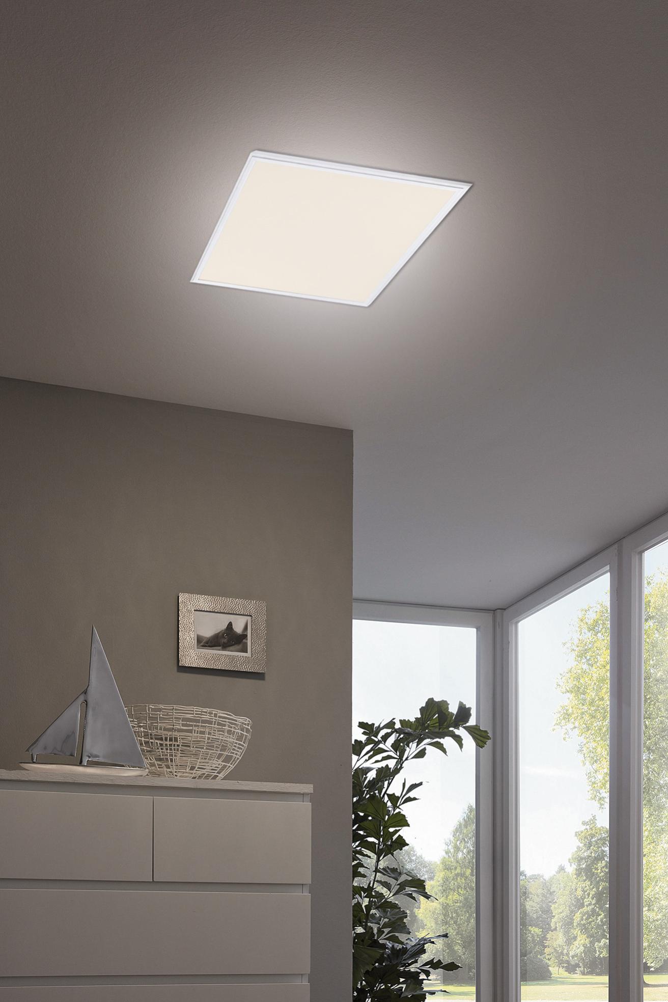 Panneau LED intégrée Salobrena carré 60 x 60 cm, 36 W, blanc chaud ...