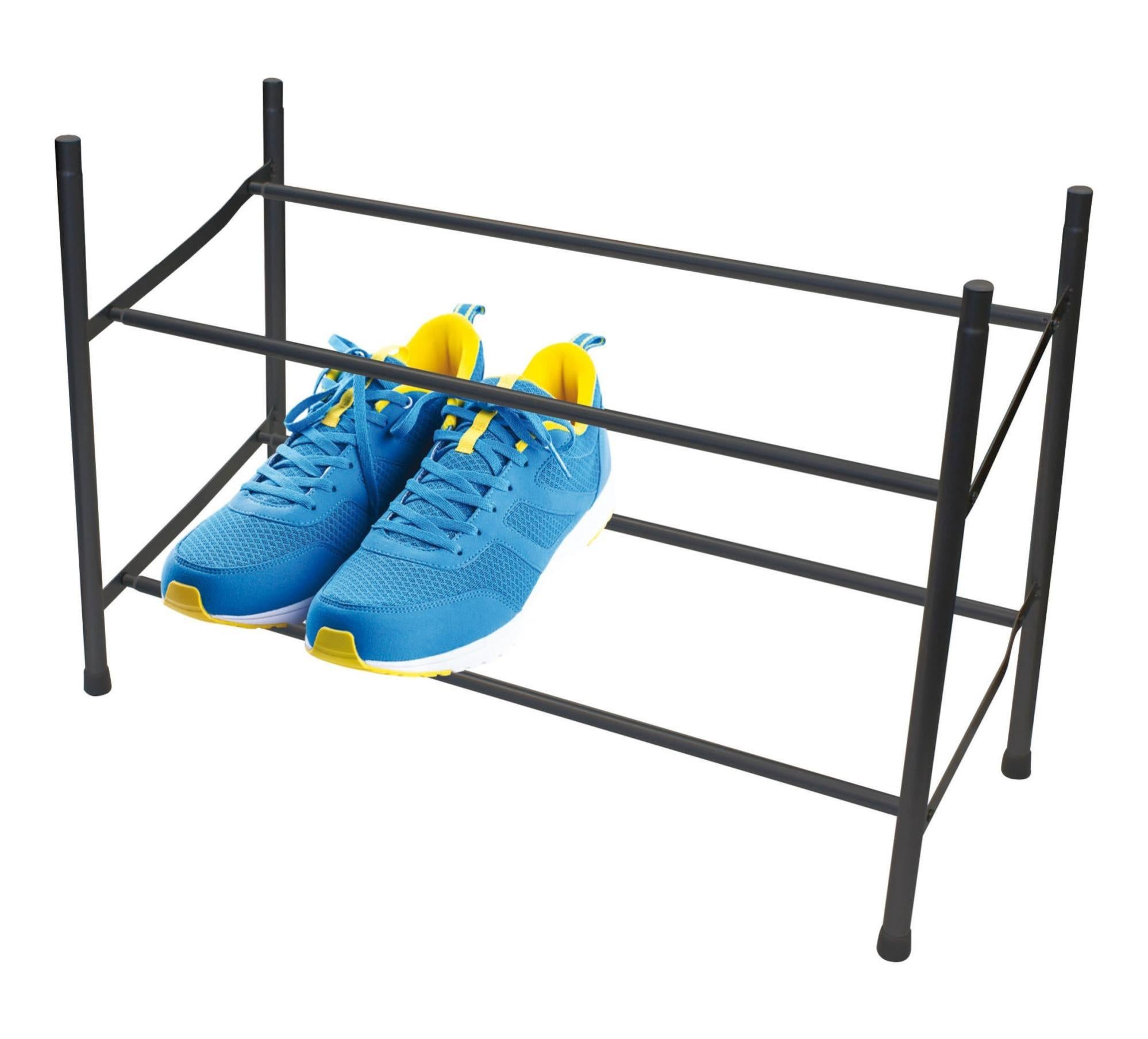 Range-chaussures extensible à poser noir, 12 paires maximum H.35 x l ...