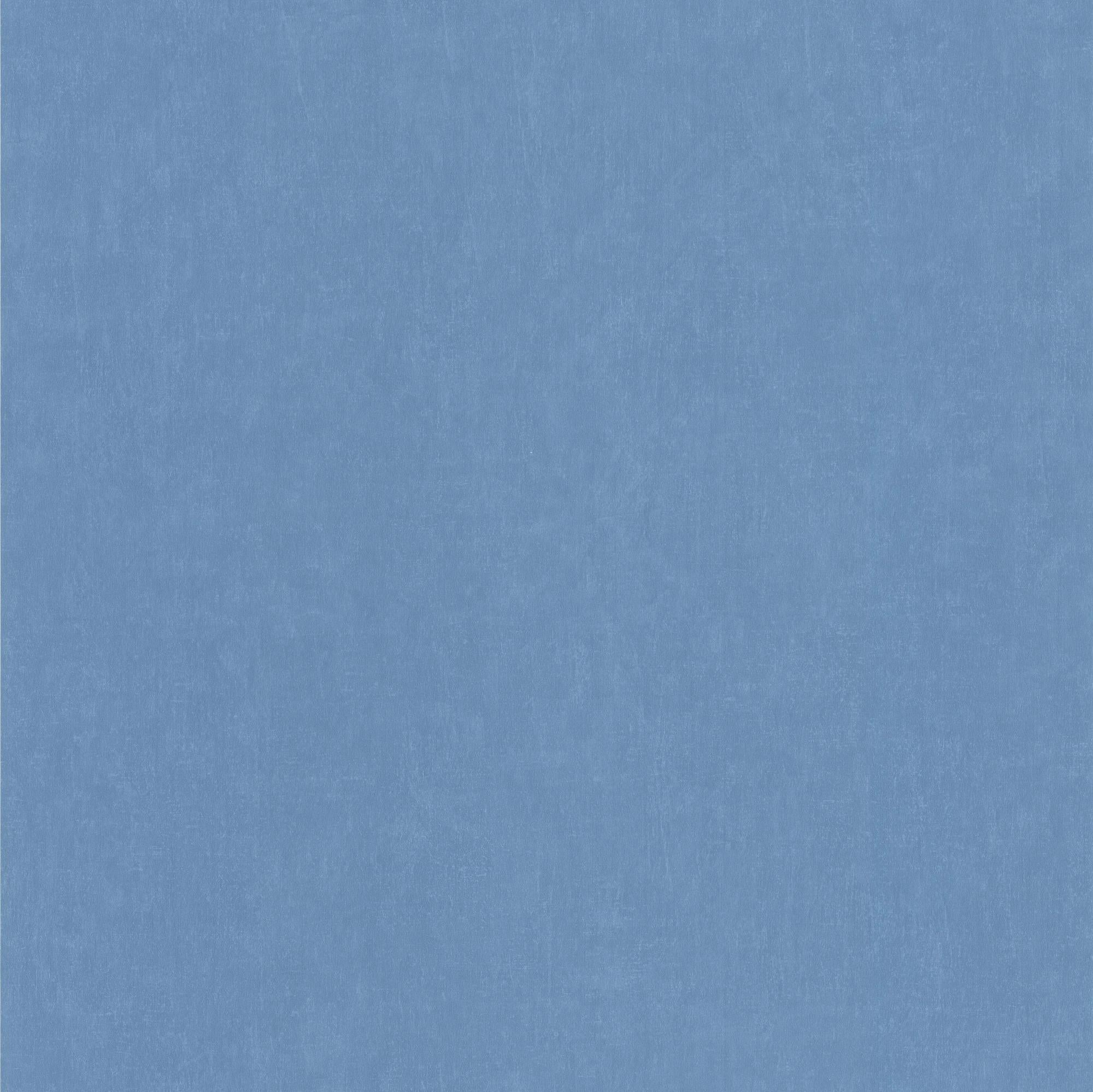 Papier peint papier LES PETITS CURIEUX uni bleu denim | Leroy Merlin