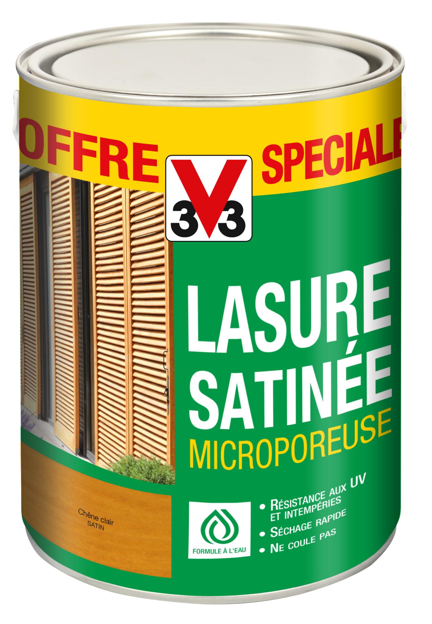 Lasure V33 chêne clair satiné 3 l | Leroy Merlin