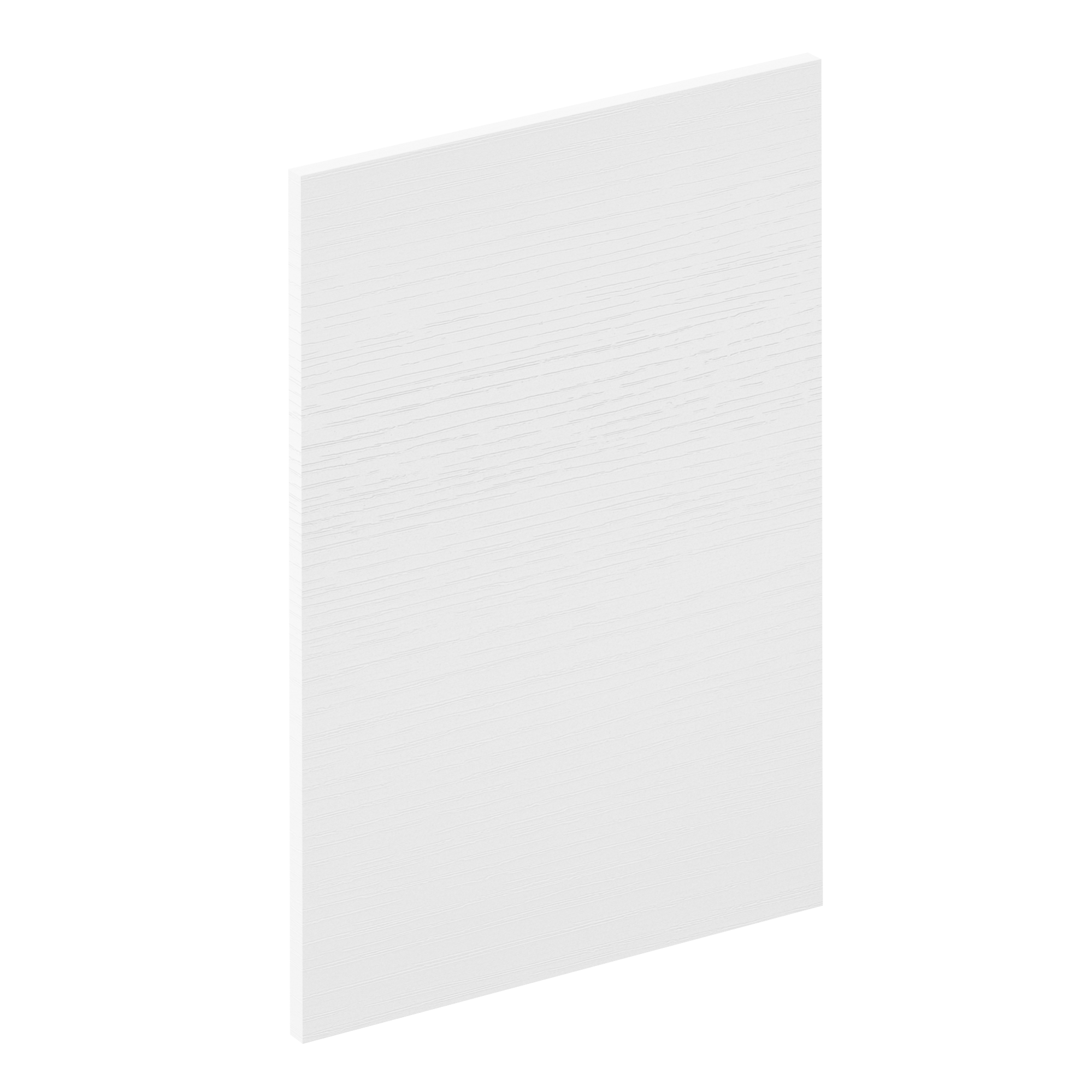 Façade de tiroir de cuisine Sevilla effet wood blanc mat H.63.7 x l.44. ...