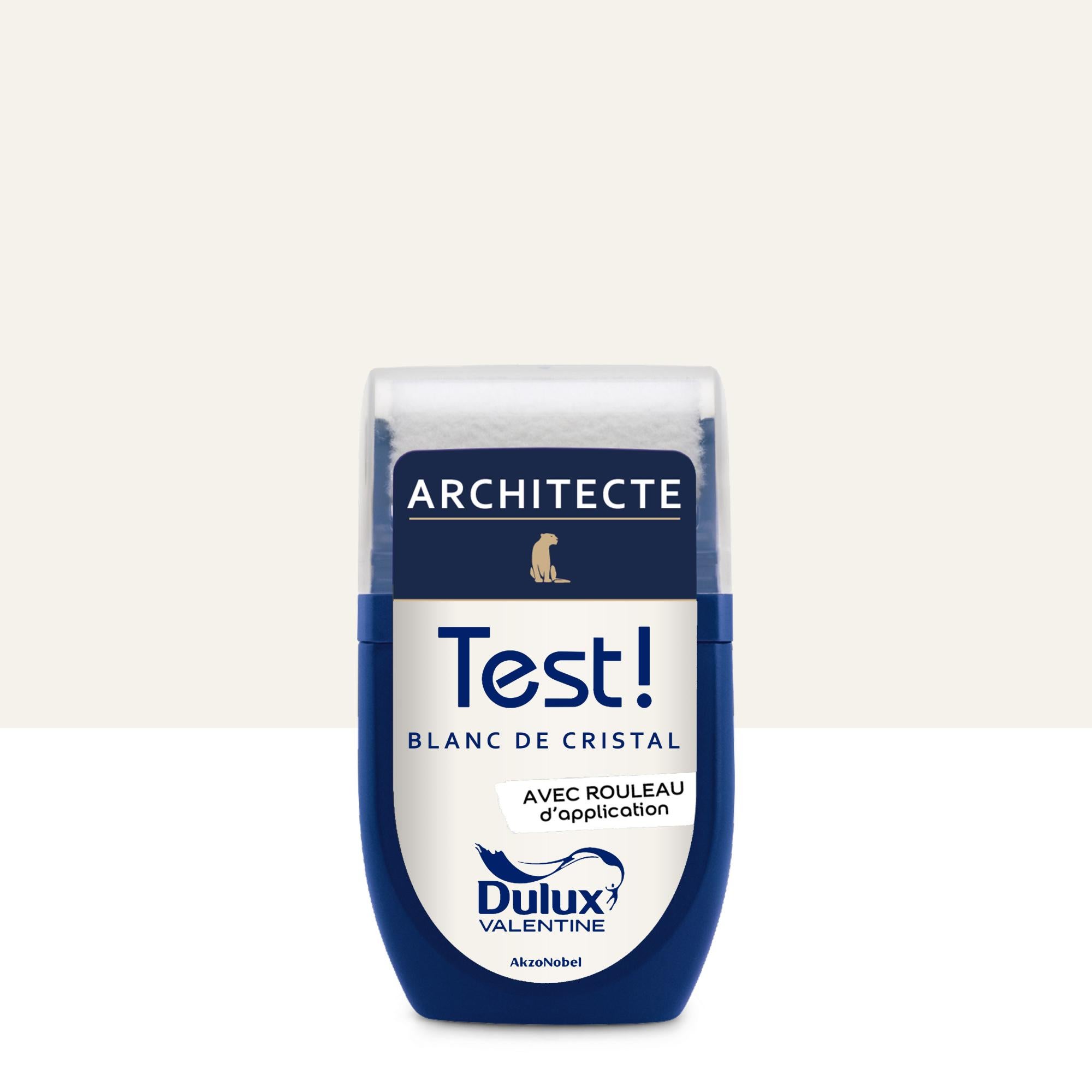 Testeur peinture blanc de cristal velours DULUX VALENTINE Architecte 0. ...